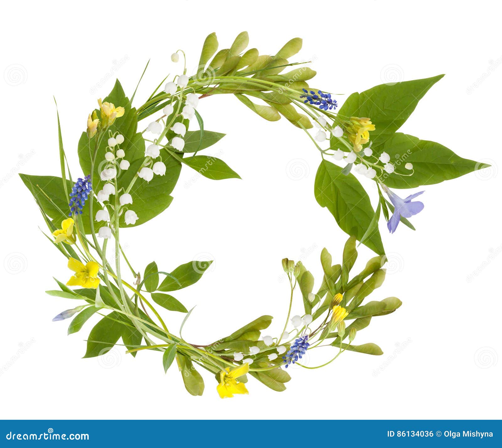 Circle Frame from Spring Flowers Stock Photo - Image of botany, border ...