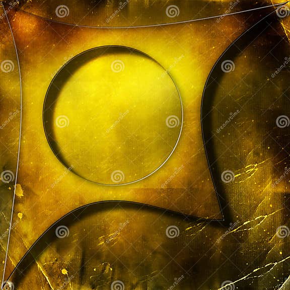 Circle Frame on Vintage Paper Stock Illustration - Illustration of ...