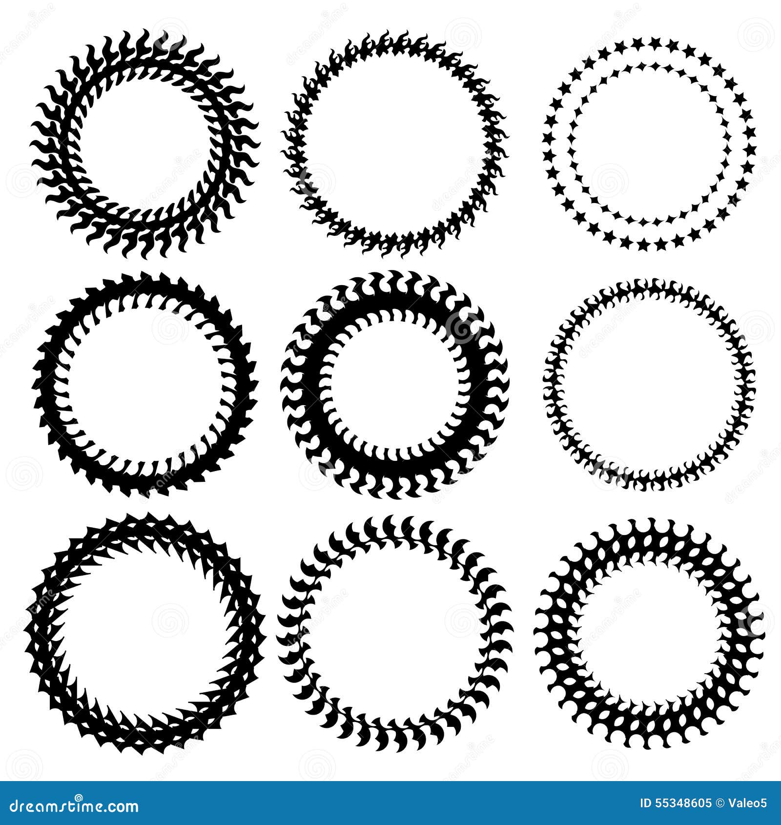Circle Frames stock vector. Illustration of floral, frame - 55348605