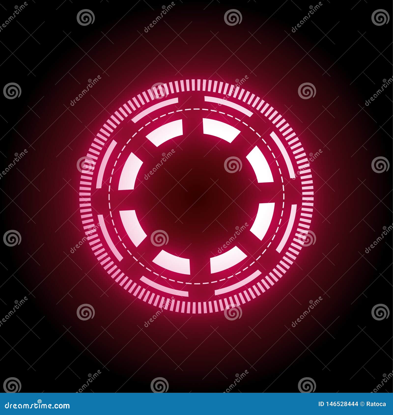 Circle futuristic light stock vector. Illustration of color - 146528444