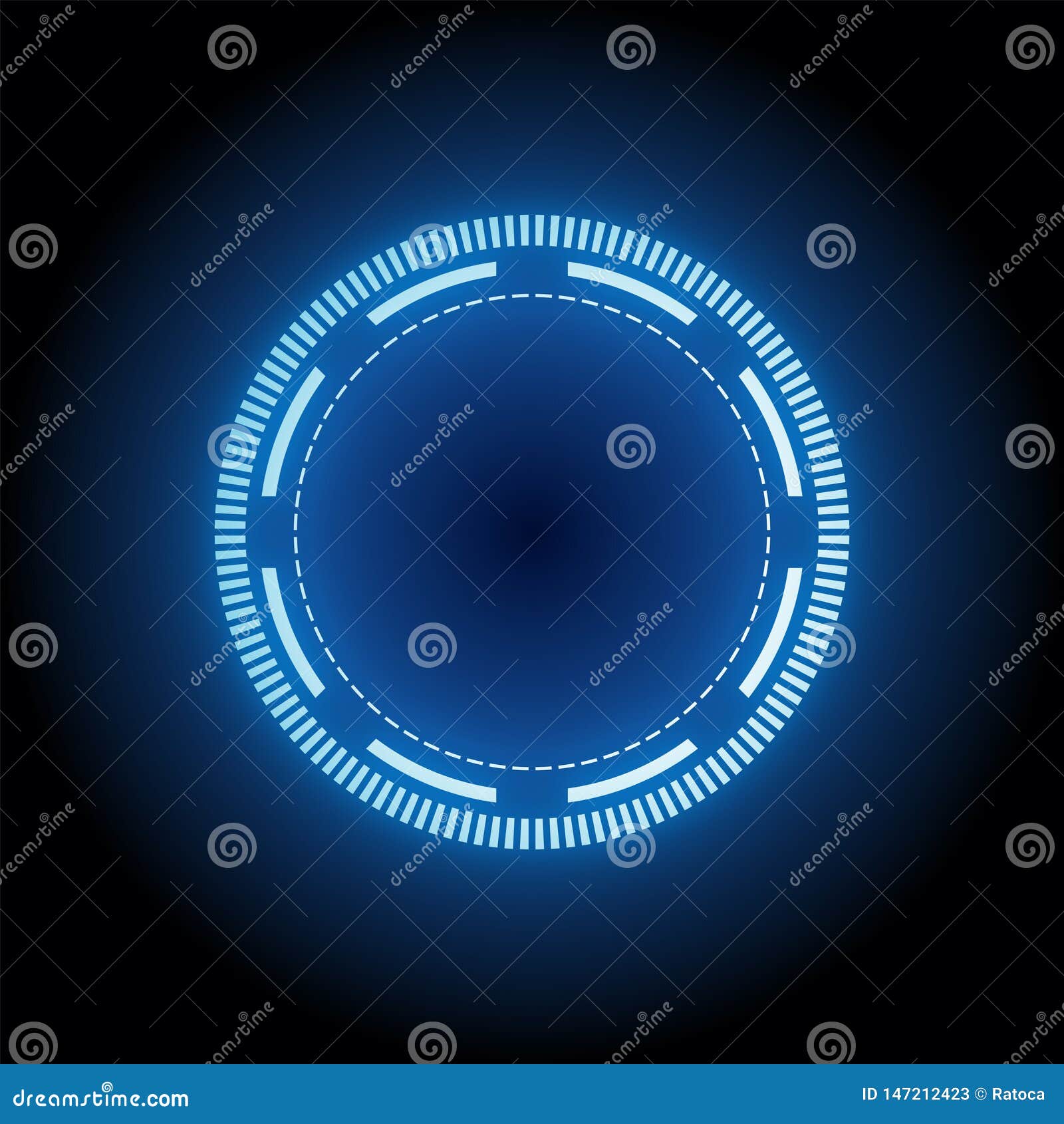 Circle futuristic light stock vector. Illustration of vibrant - 147212423