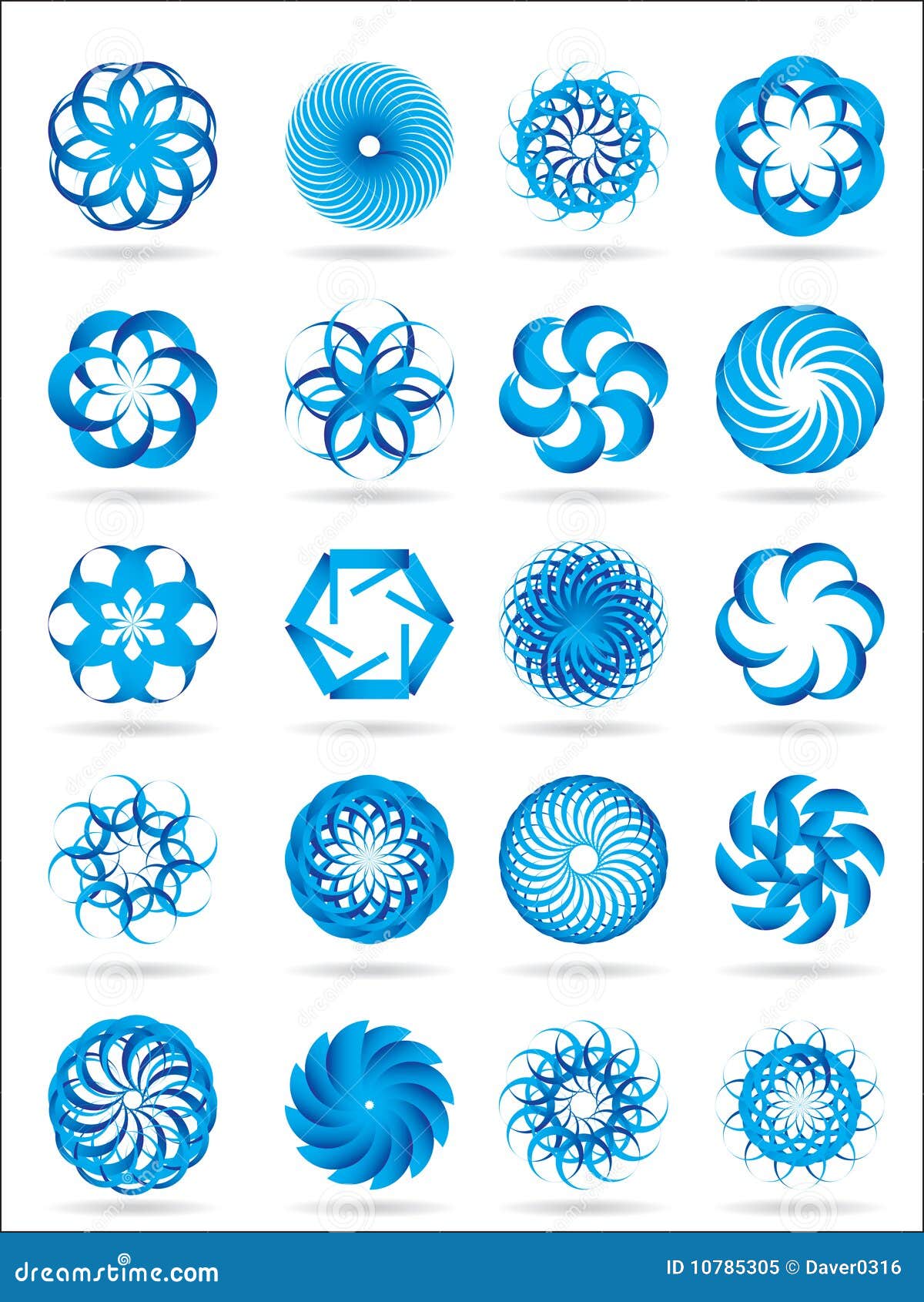 Circle and Geometic Design Elements Stock Vector - Illustration of ...