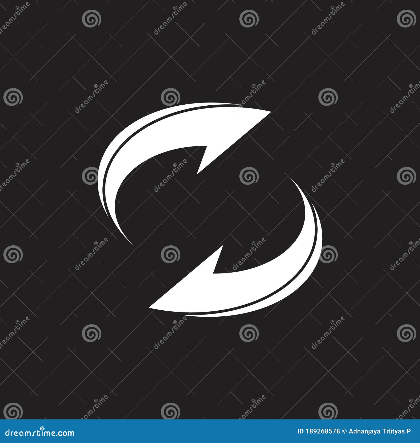 Circle Geometric Arrow Rotation Clear Design Vector Stock Vector ...