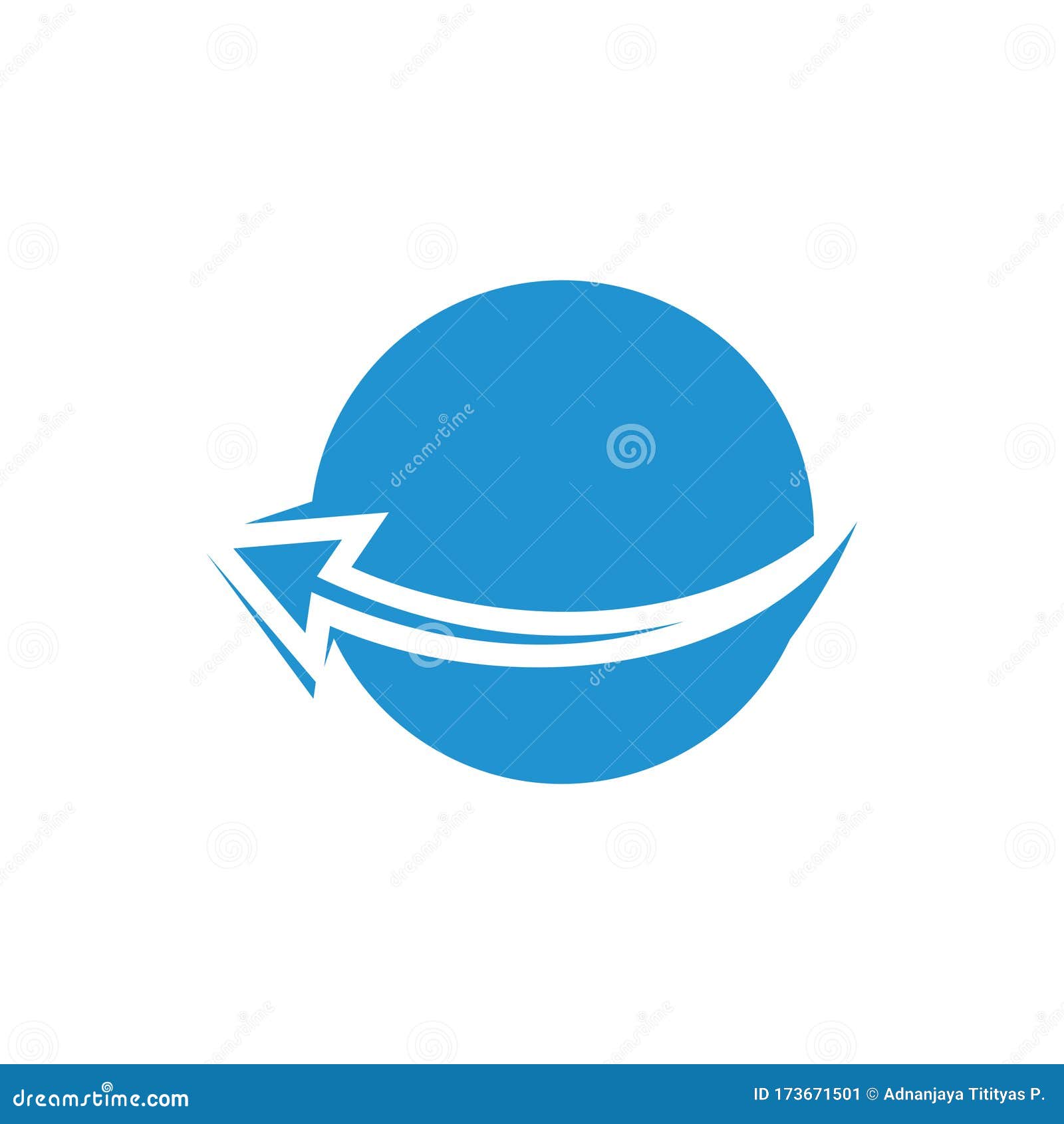 Circle Geometric Arrows Global Trade Logo Vector Stock Vector ...