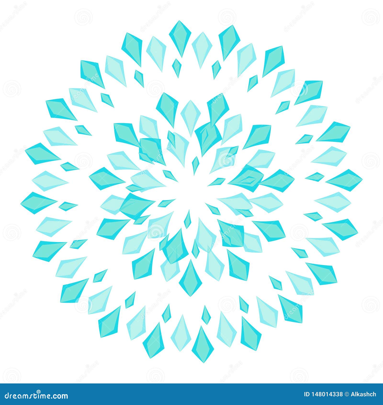 Circle of Geometric Ice Pattern. Christmas Theme Stock Vector ...