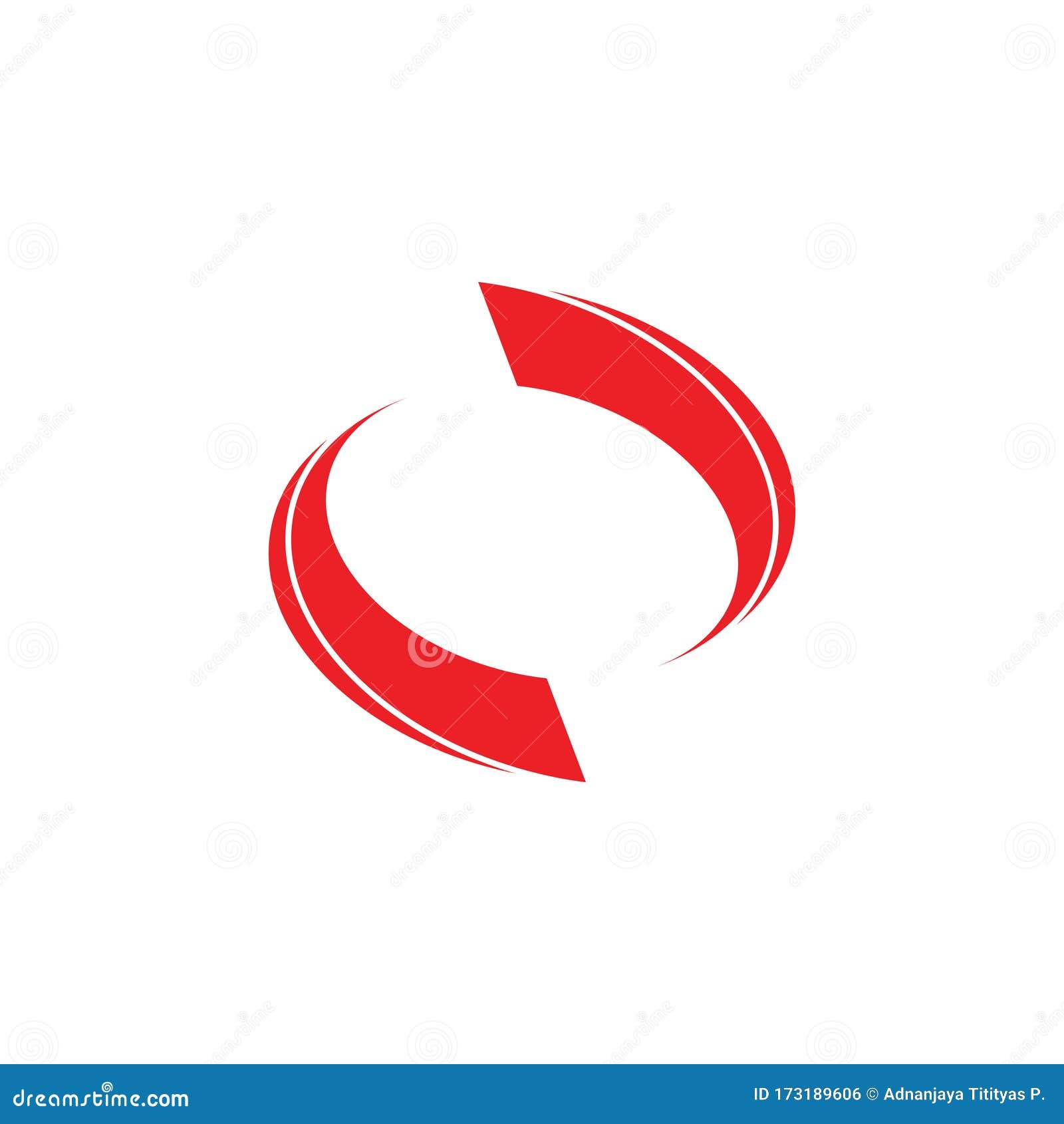 Circle Geometric Curves Rotation Simple Logo Vector Stock Vector ...
