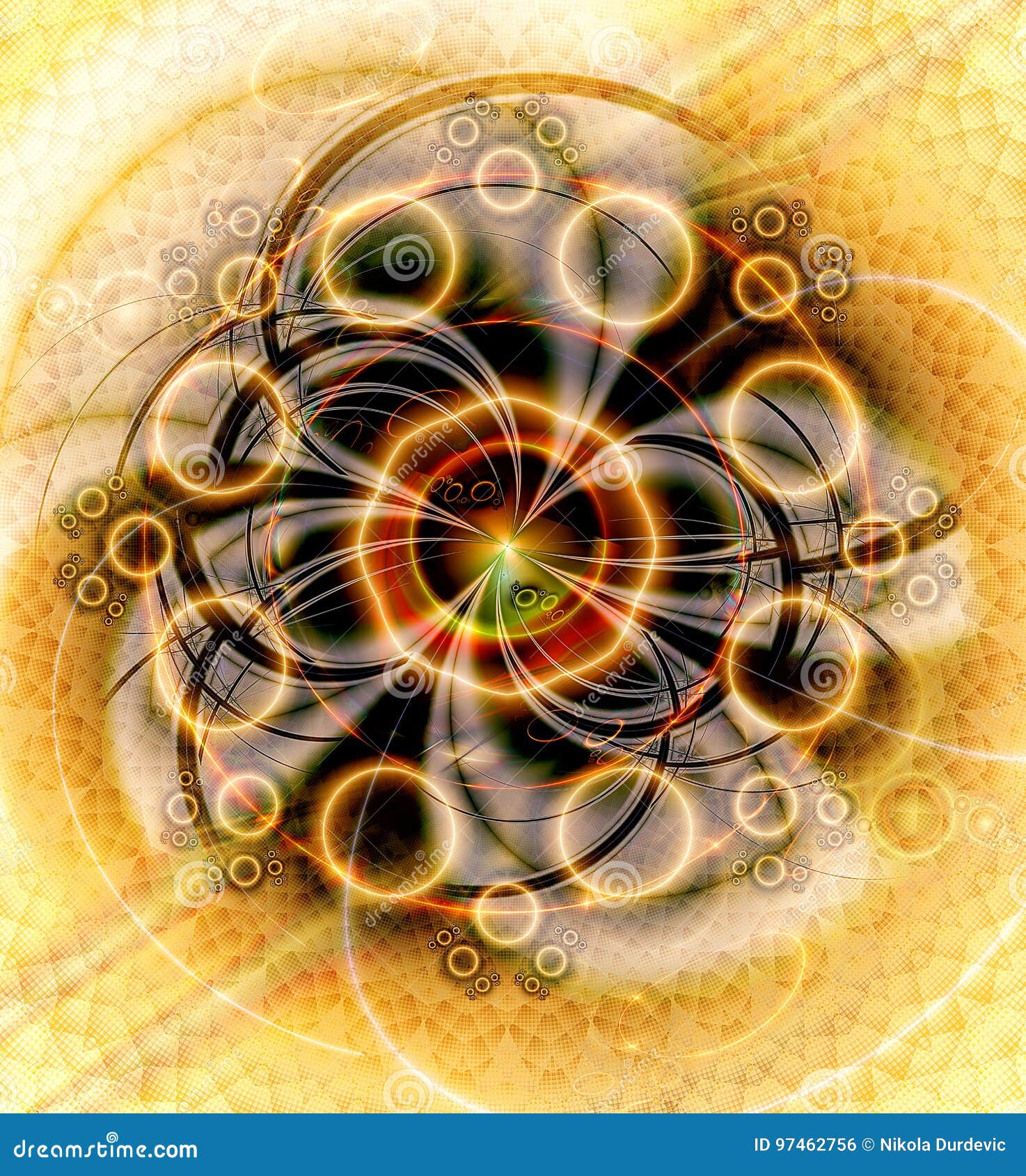 Circle Geometric Fractal IV Stock Illustration - Illustration of ...