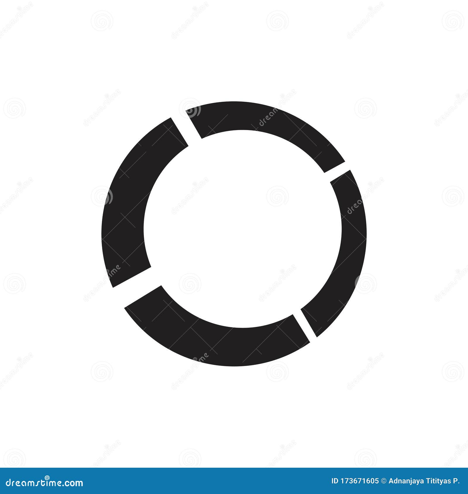 Circle Geometric Frame Logo Vector Dimensional Design Stock Vector ...