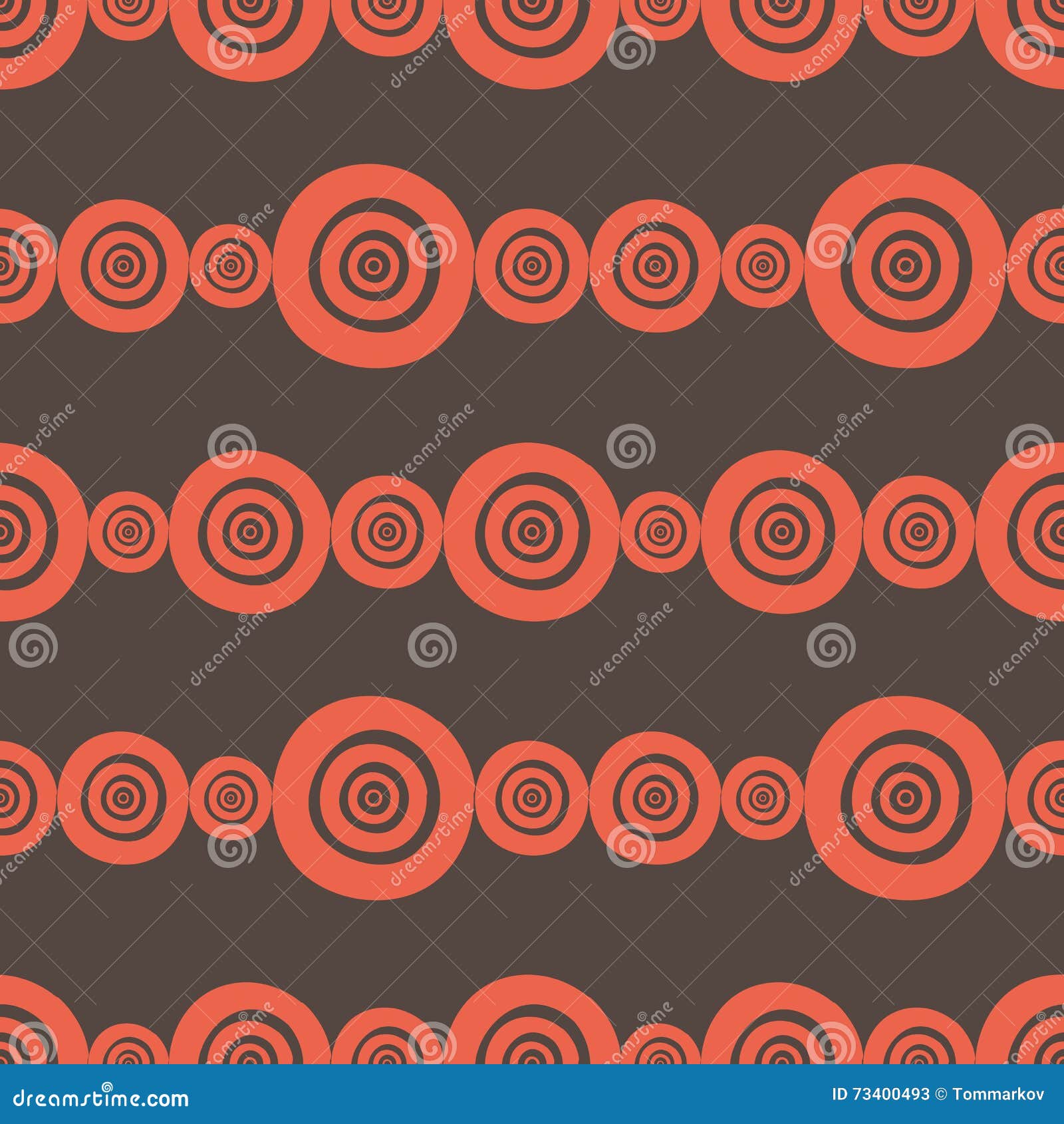 Circle Geometric Hand Drawn Ornament Africa Seamless Pattern Stock ...