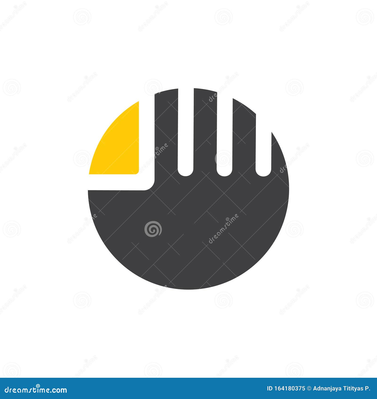 Circle Geometric Hand Palm Finger Logo Vector Stock Vector ...