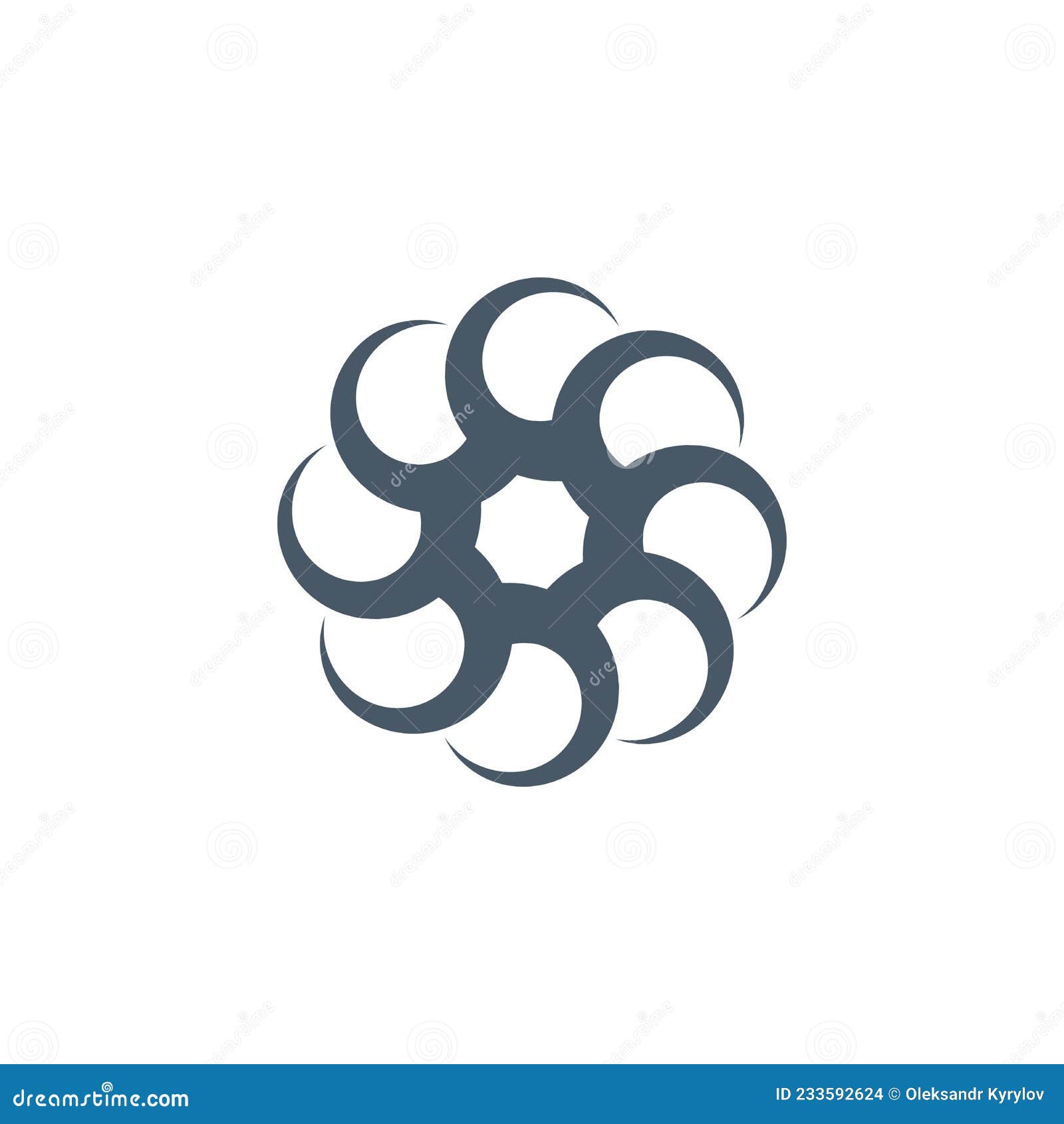 Circle Geometric Loop Fan Abstract Logo Icon Vector Template. Stock ...