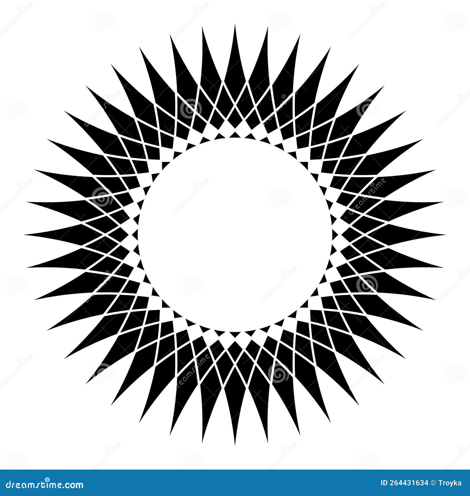 Circle Geometric Pattern for Decorative Round Frame Stock Vector ...