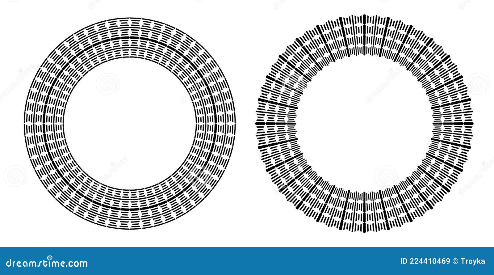 Circle Geometric Pattern for Round Frame Stock Vector - Illustration of ...