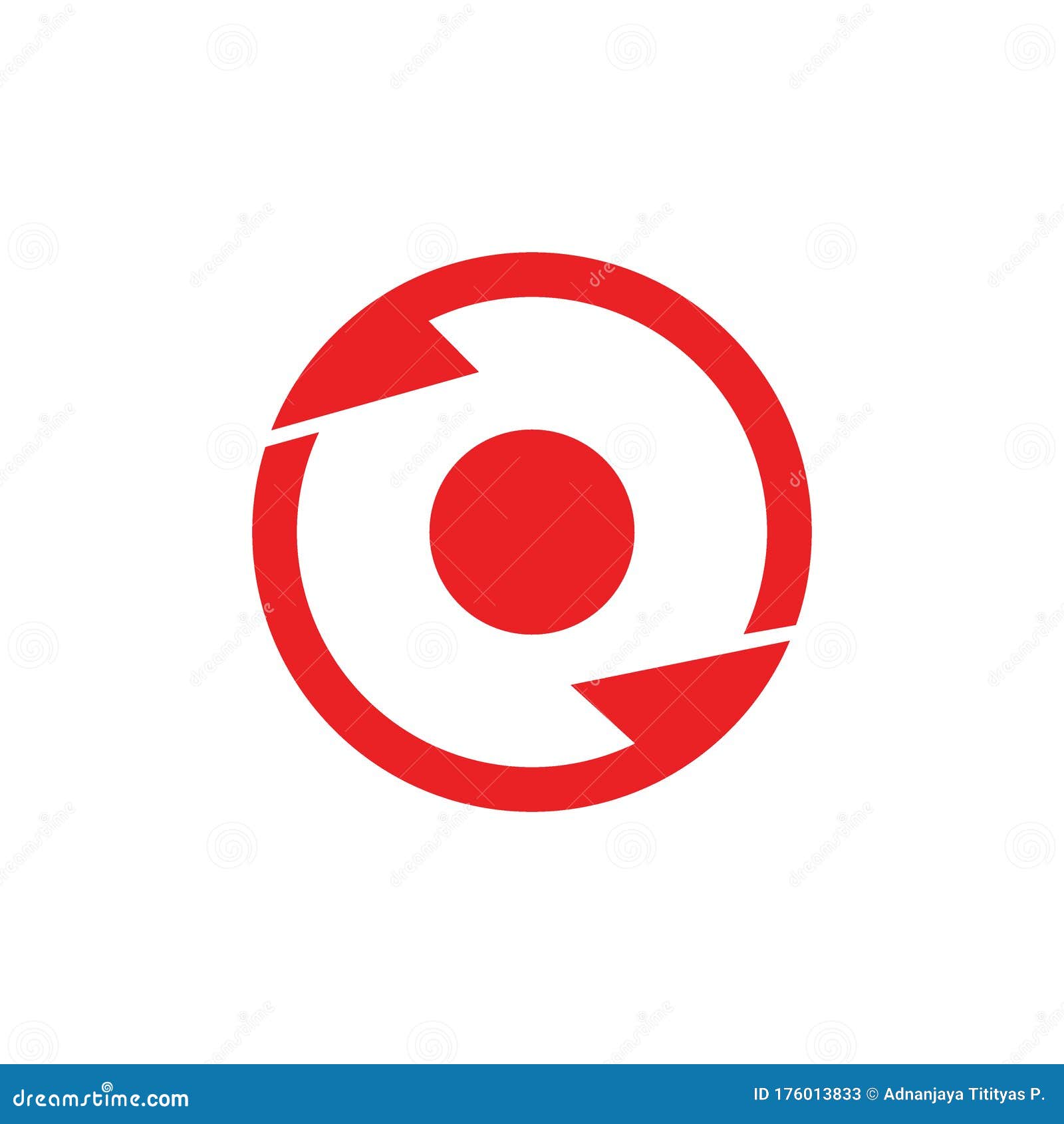 Circle Geometric Rotation Arrow Center Logo Vector Stock Vector ...