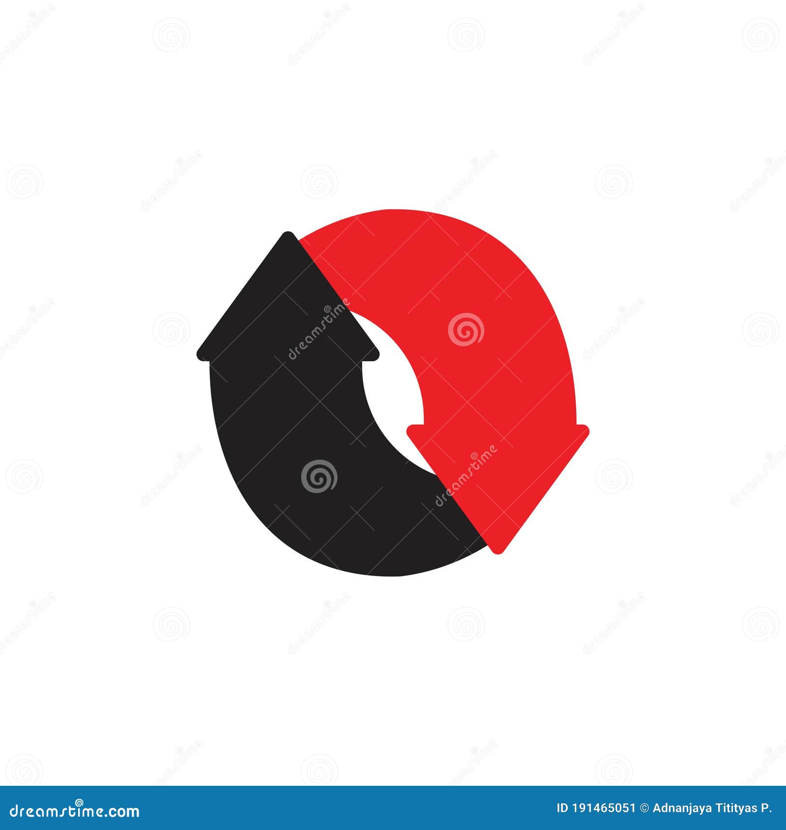 Circle Geometric Rotation Arrows Logo Vector Stock Vector ...