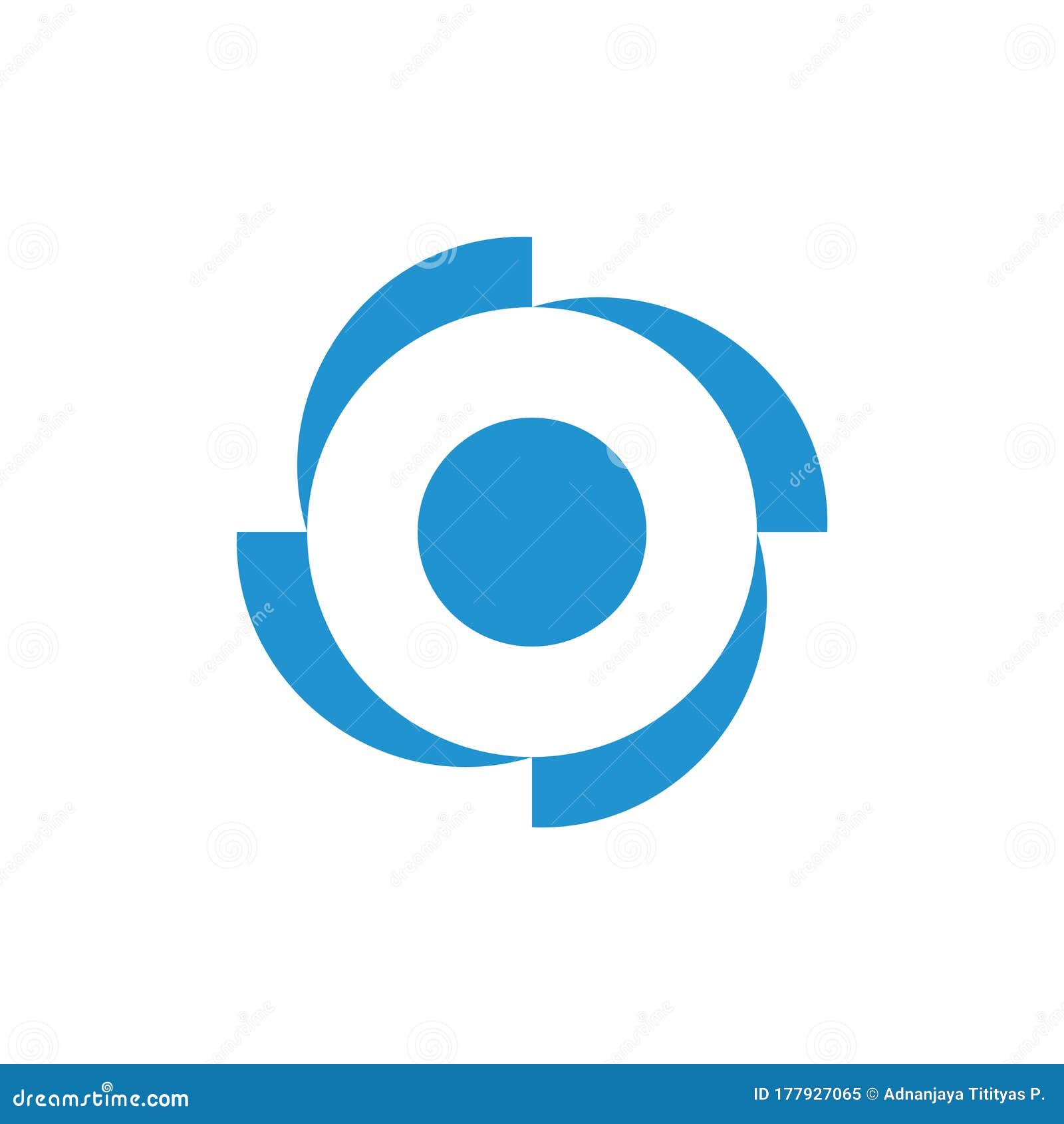 Circle Geometric Rotation Four Arrow Logo Vector Stock Vector ...