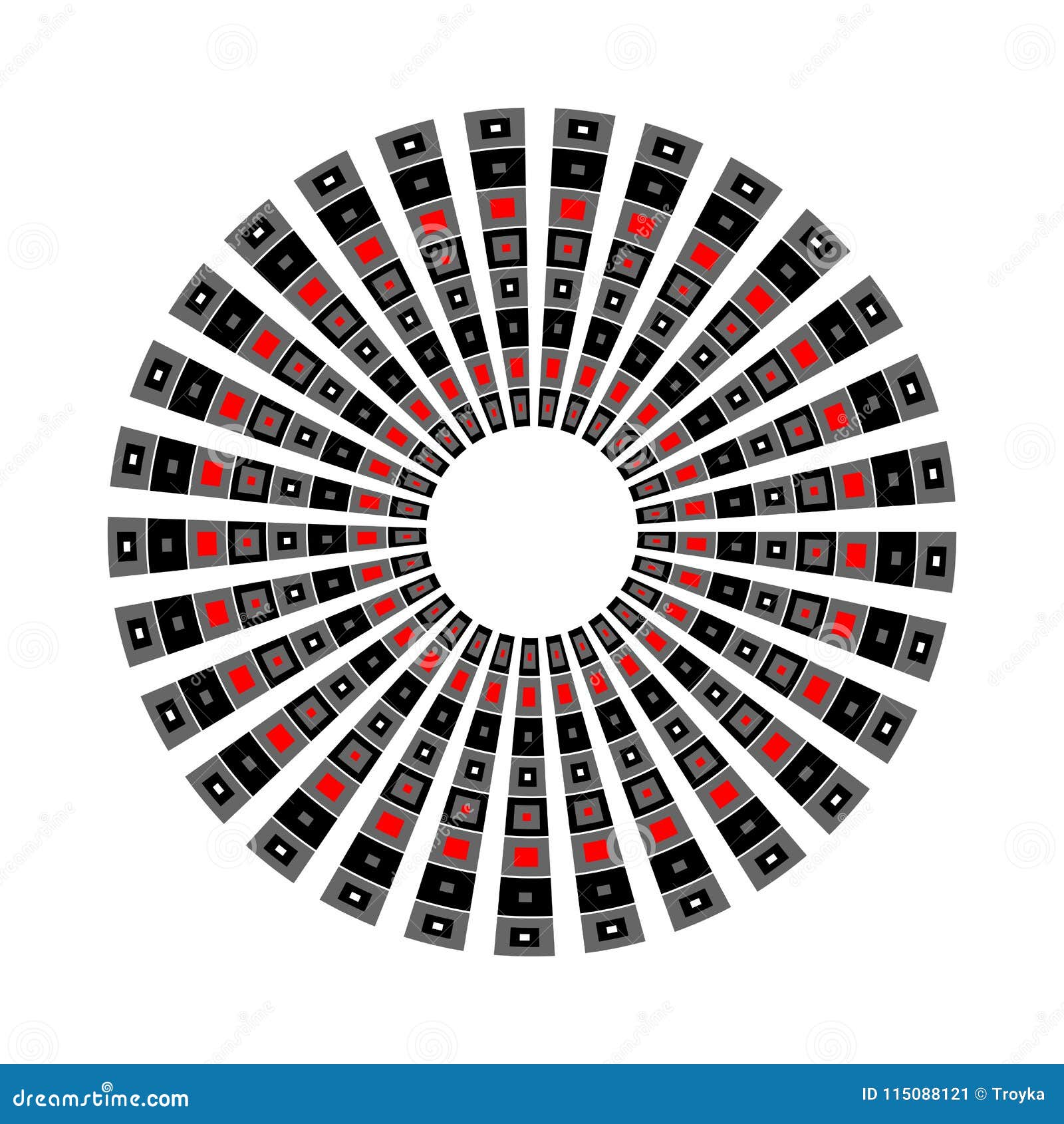 Circle Geometric Rotation Pattern. Stock Vector - Illustration of ...