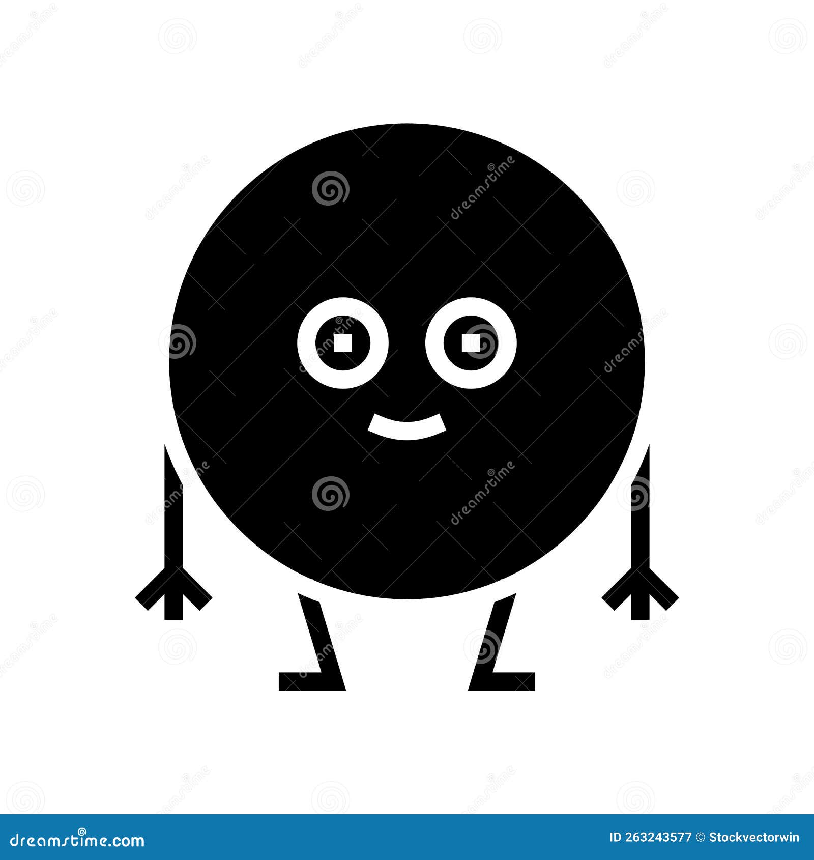 Circle Geometric Shape Character Glyph Icon Vector Illustration Stock ...