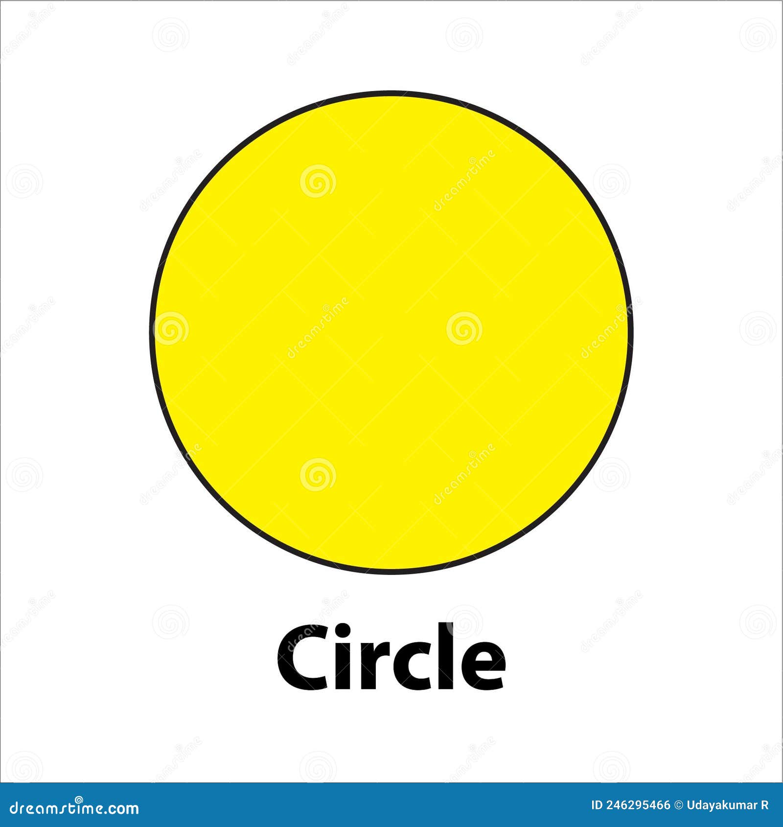 Circle Geometric Shape Yellow Color Vector Stock Vector - Illustration ...