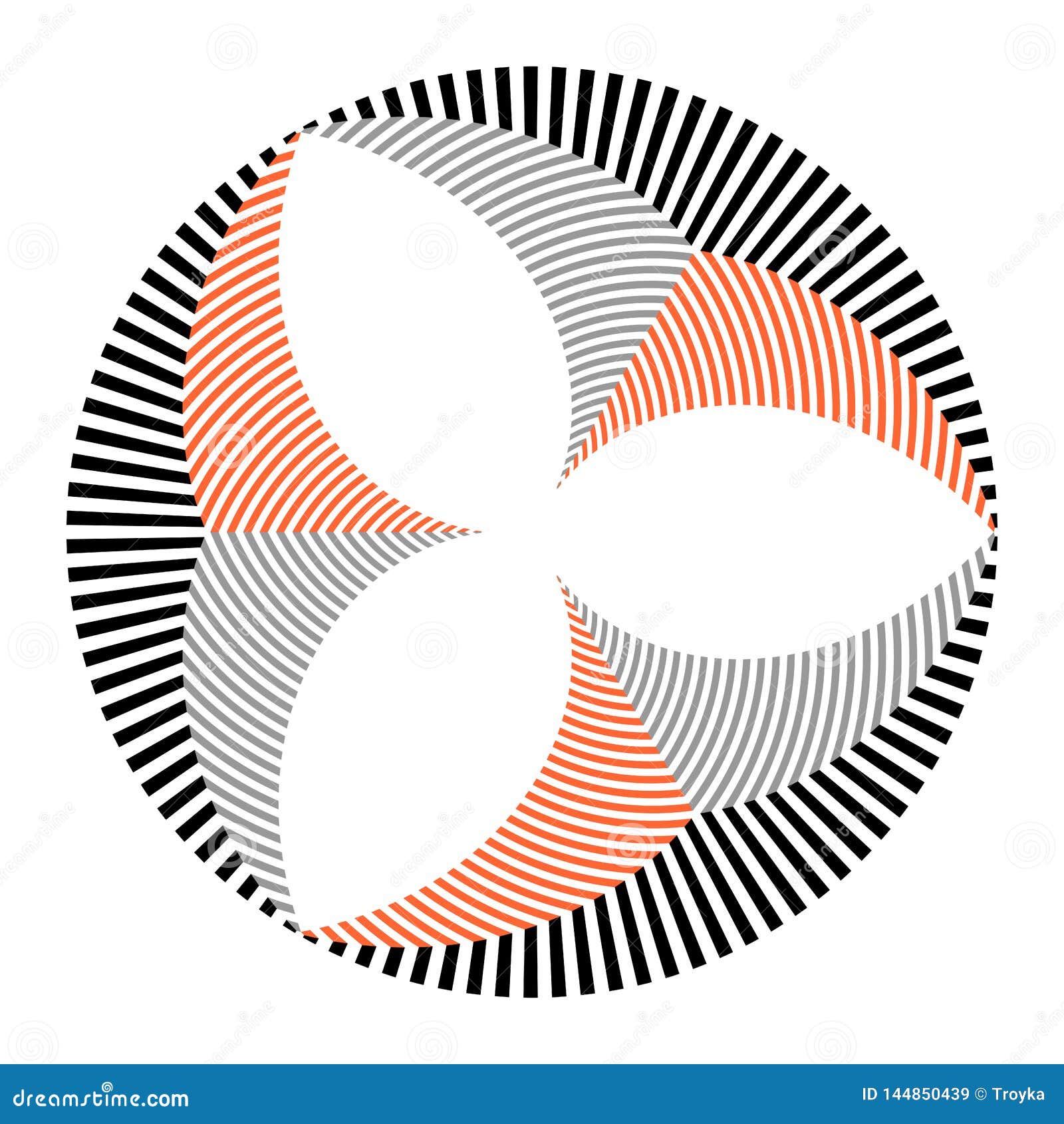 Circle Geometric Striped Pattern. Design Element Stock Vector ...