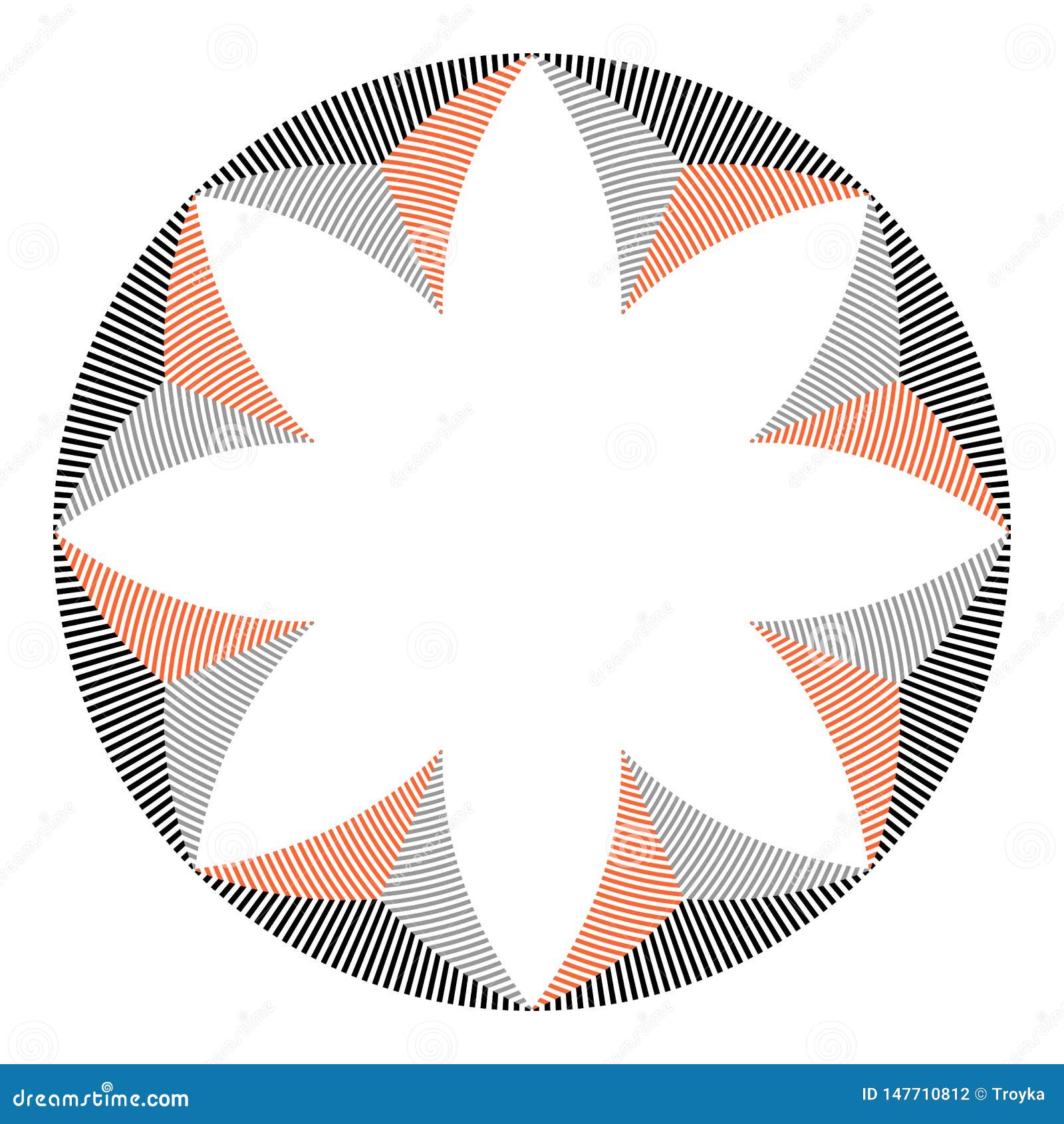Circle Geometric Striped Pattern. Design Element Stock Vector ...