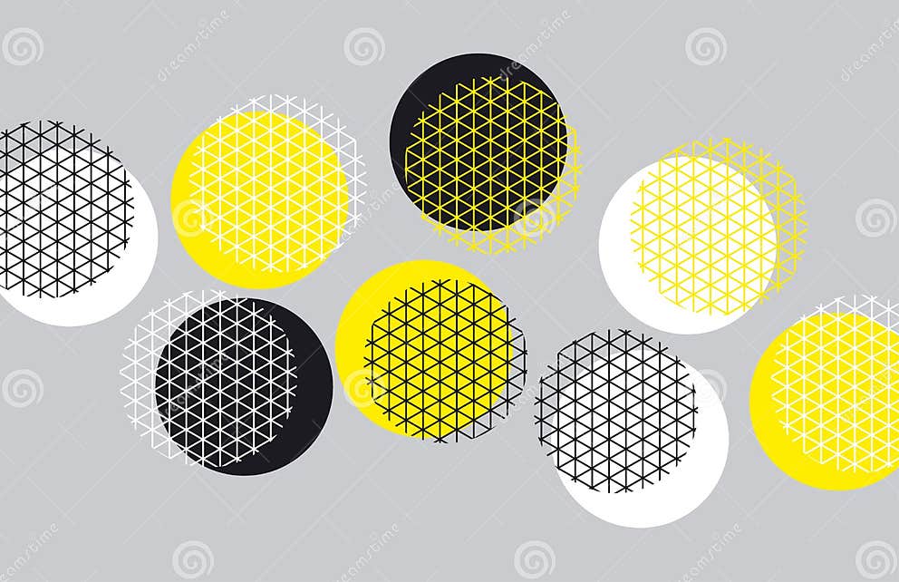 Circle Geometry Pattern with Line Mash. Stock Vector - Illustration of ...