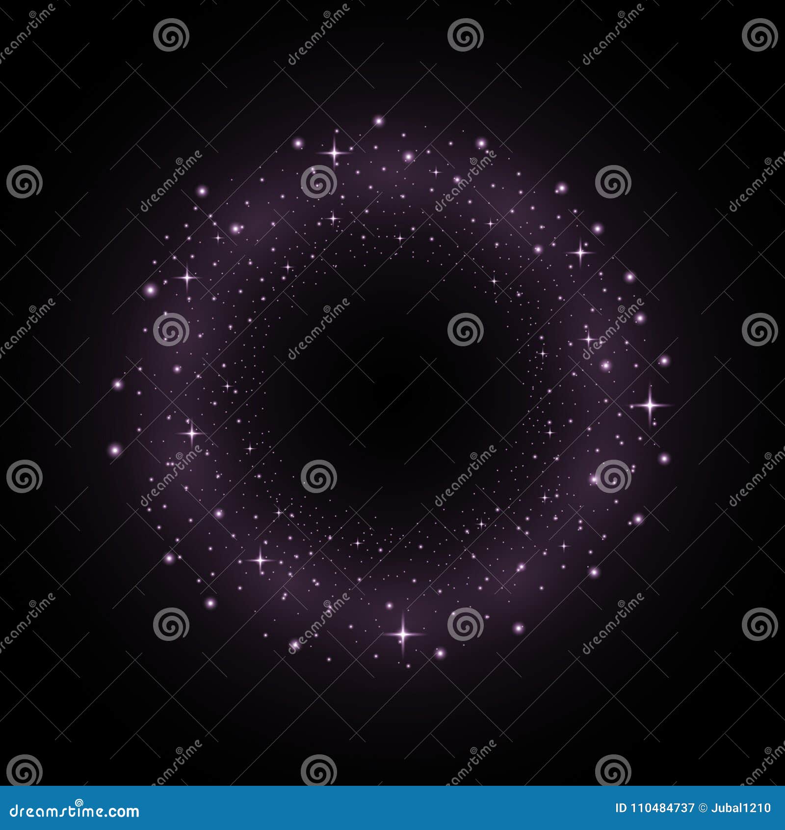 Circle of Glitter Particles, Purple Color Stock Vector - Illustration ...