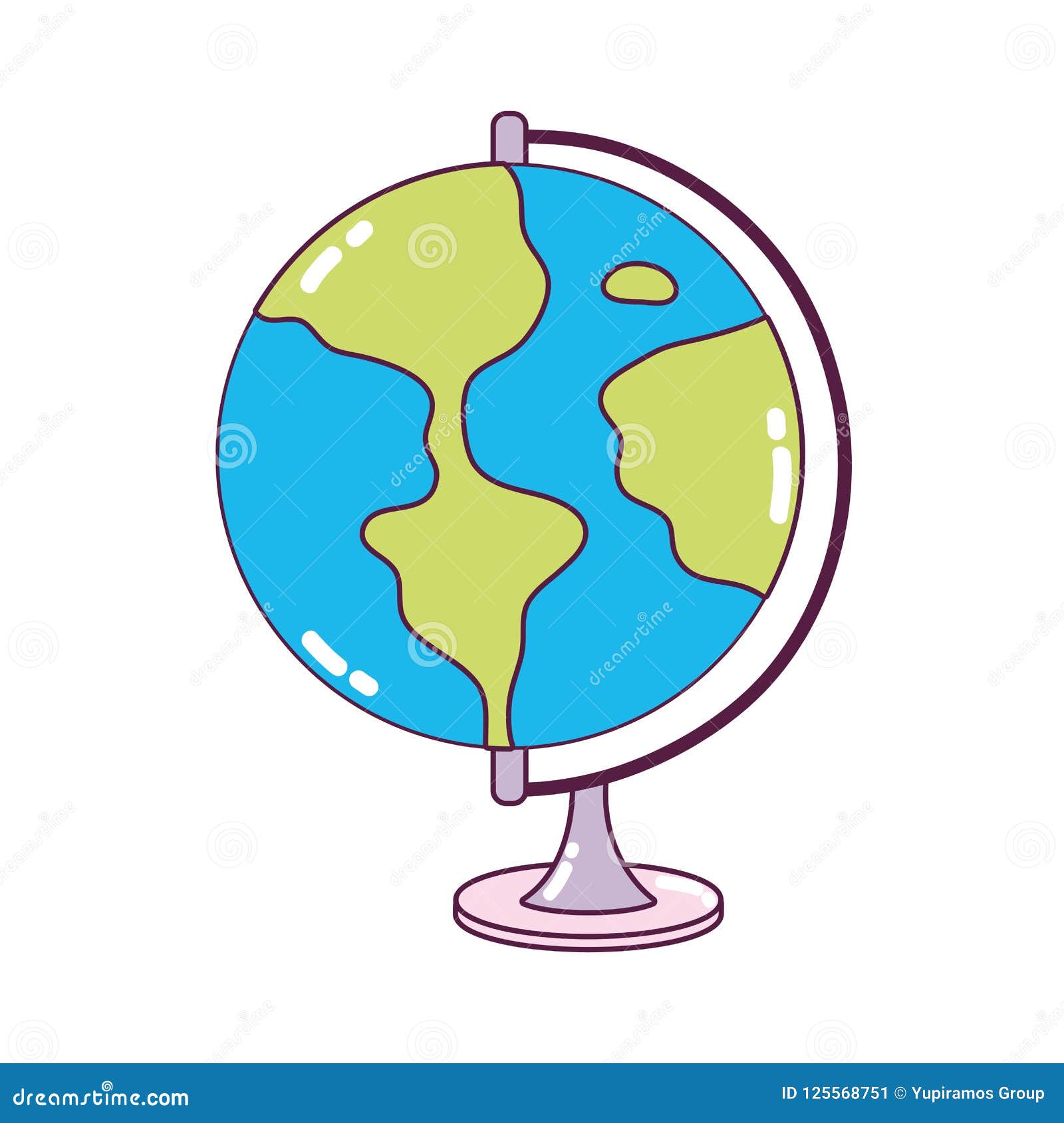 Circle Global Geography Map Desk Stock Vector - Illustration of country ...
