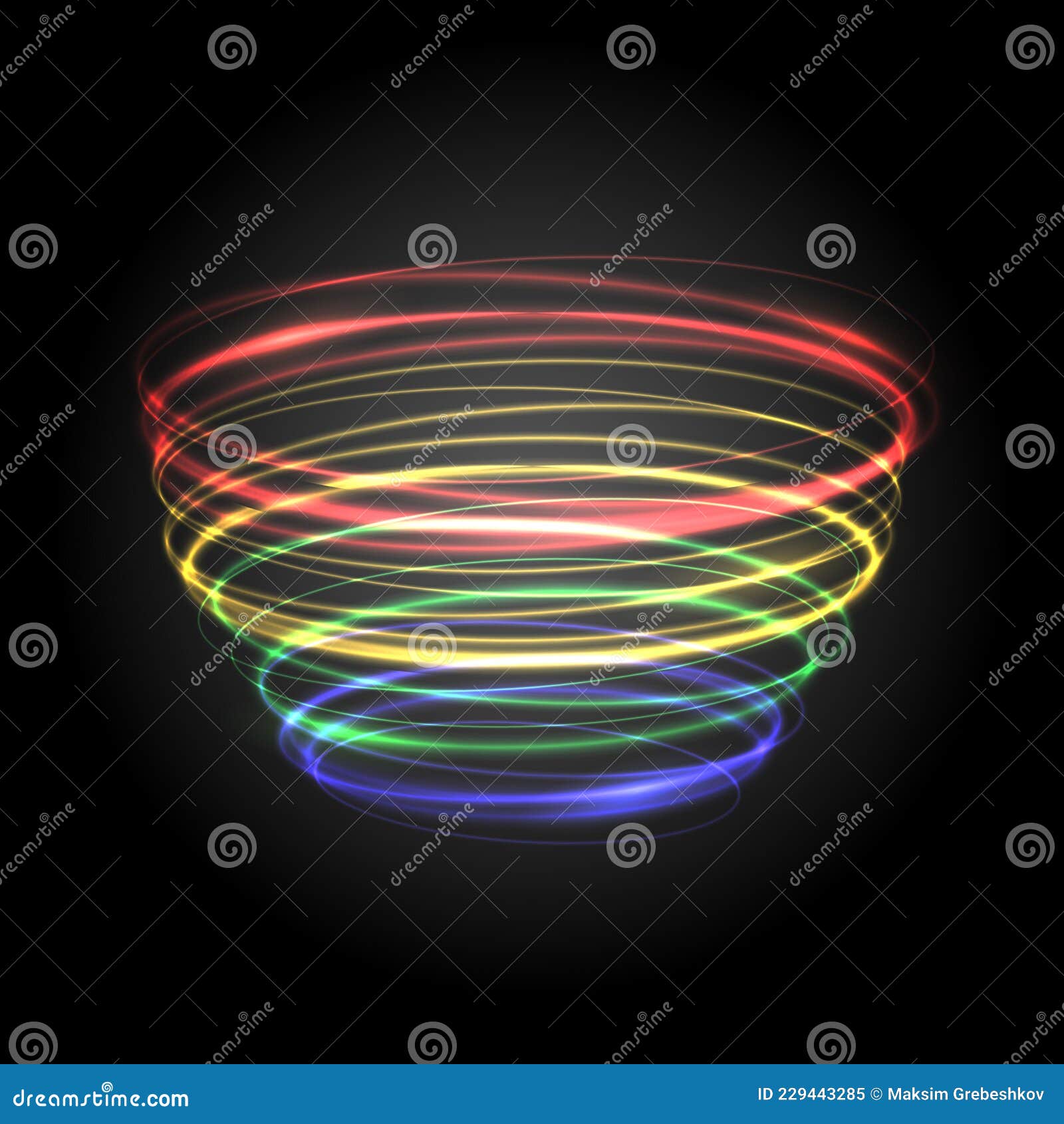 Glow Light Trail Effect. Glowing Flash Trace Isolated Stock Vector ...