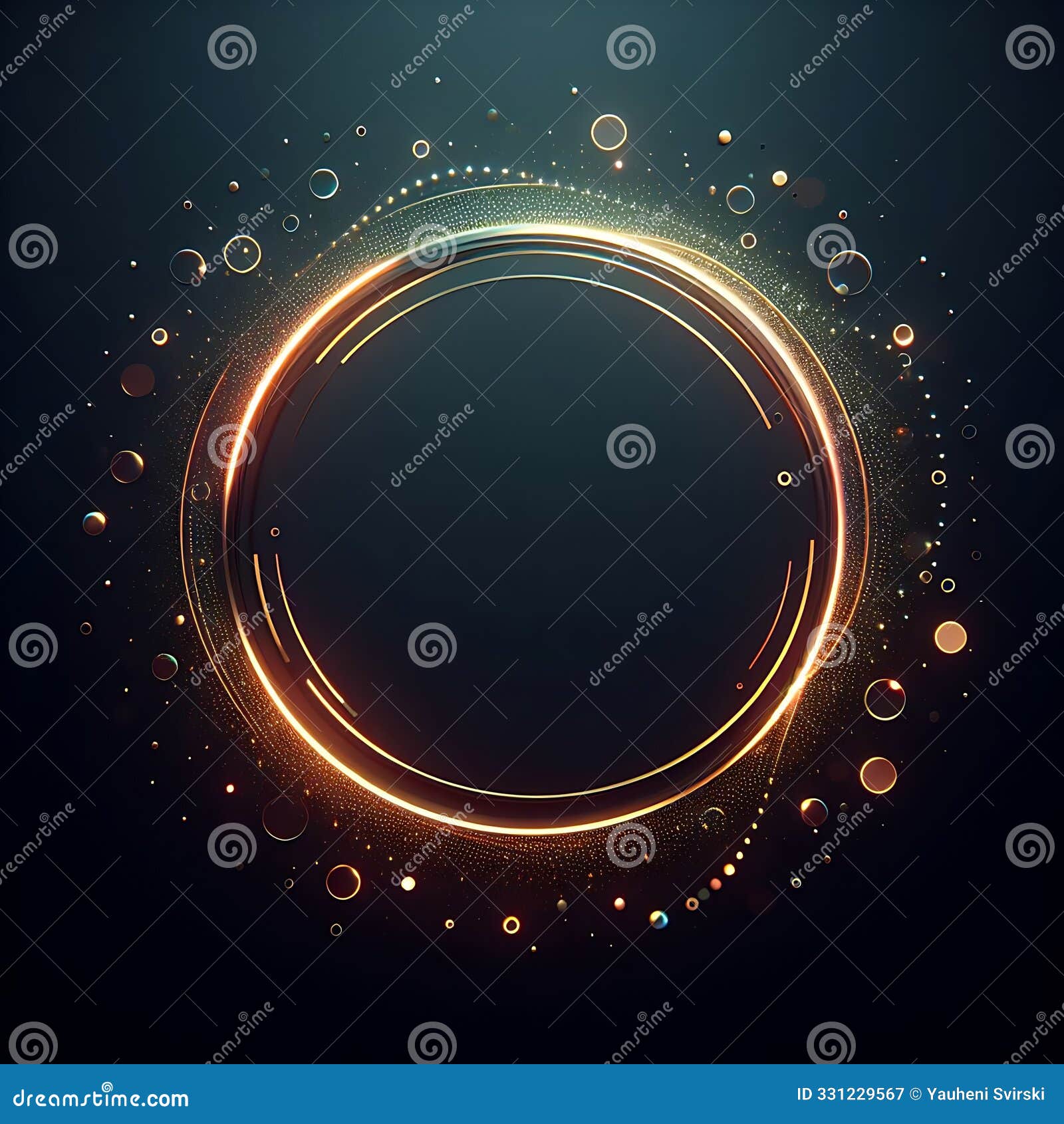 A Circle of Gold and Black with a Lot of Dots. it Looks Like a Circle ...