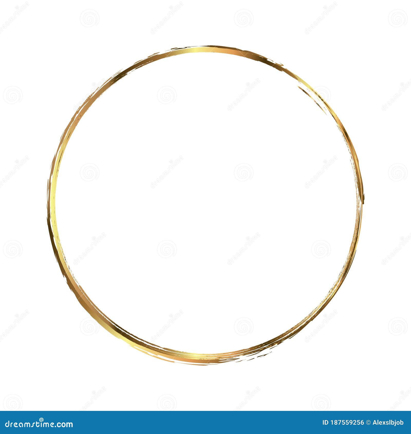Circle Gold Fading Boarder. Luxury Golden Fading Circular With Effect ...