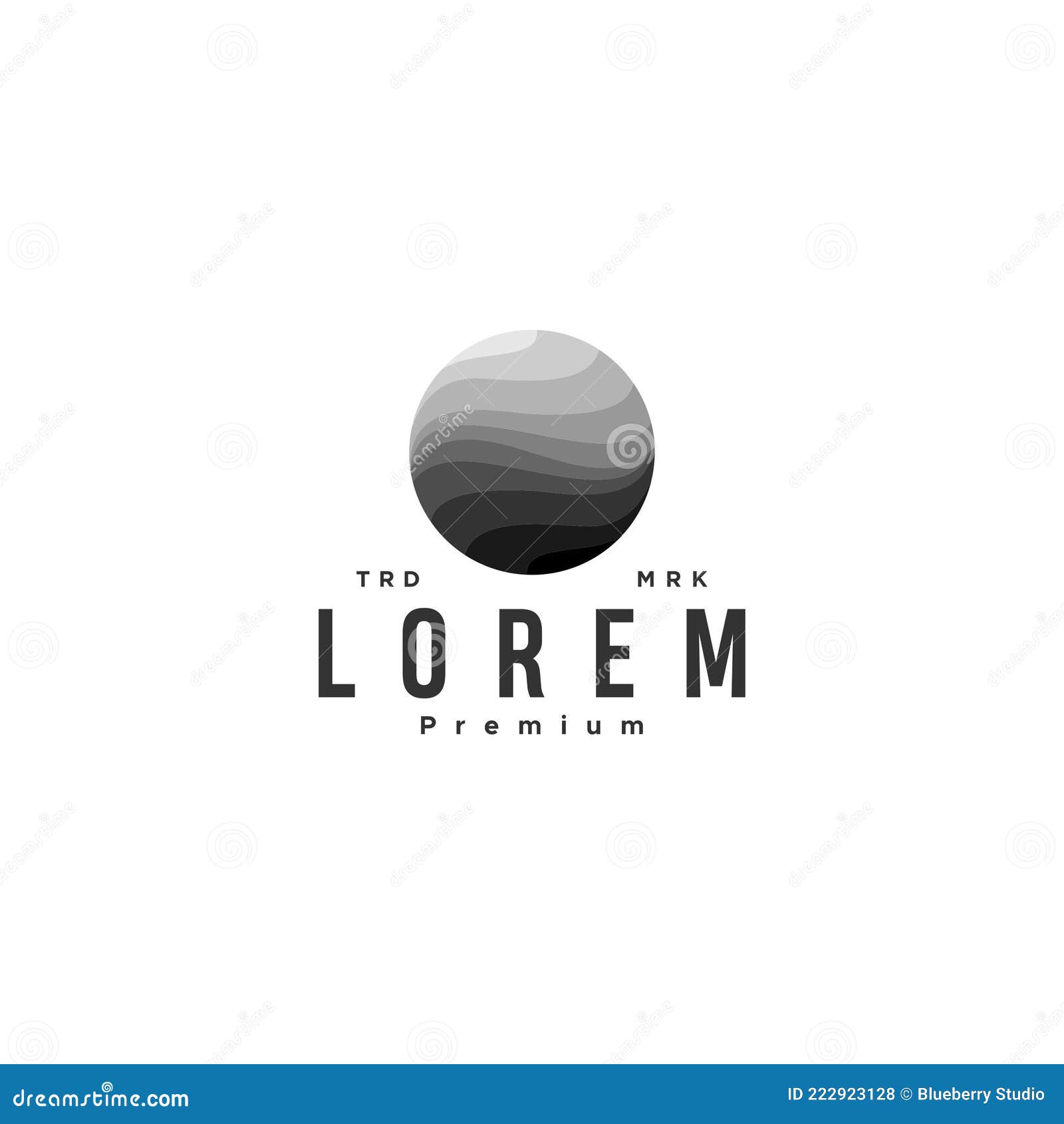 Circle Gradation Black Logo Vector Stock Illustration. Round Gradient ...