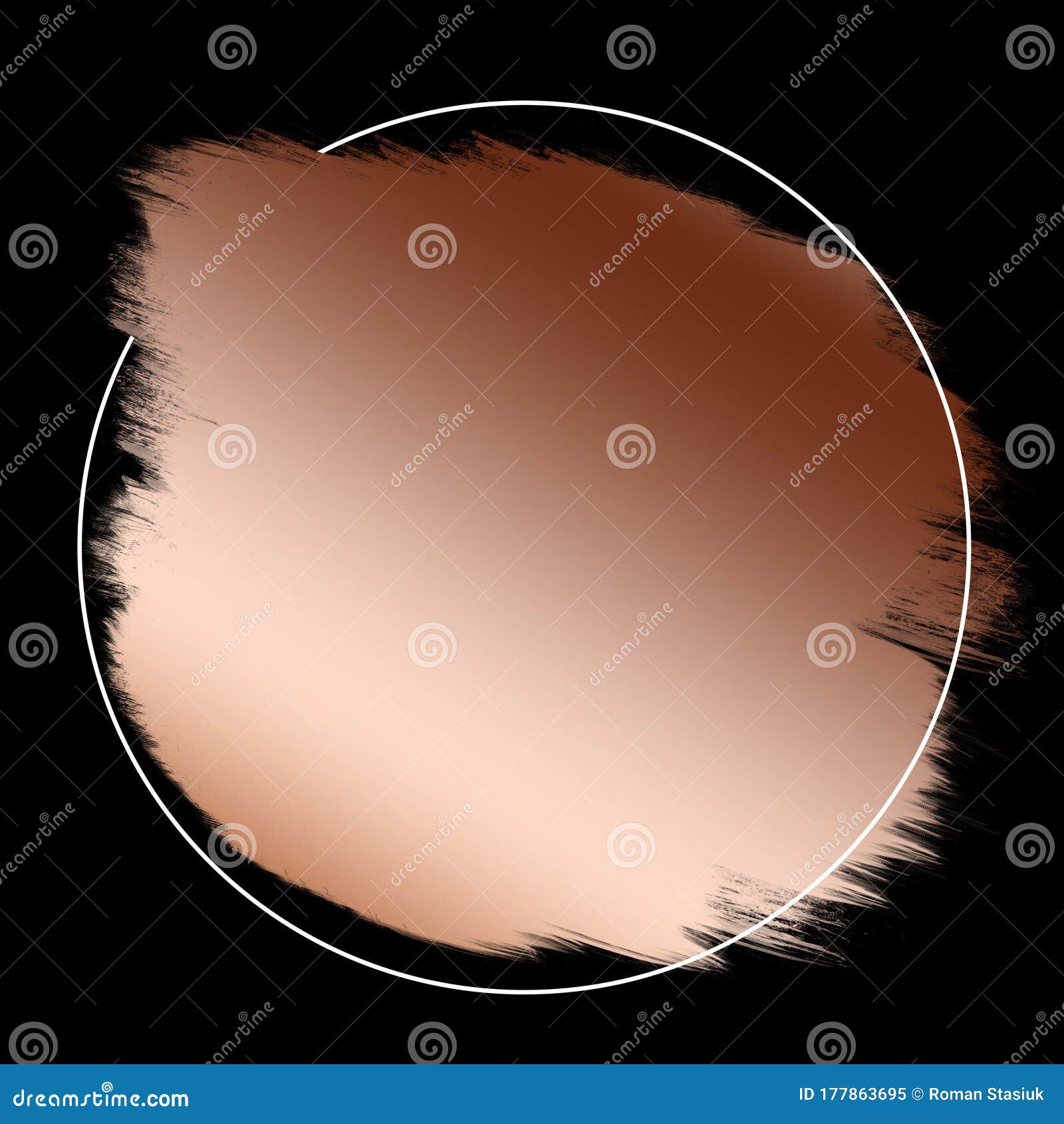 Circle with Gradient Effect on a Black Background. Colorful Abstract ...