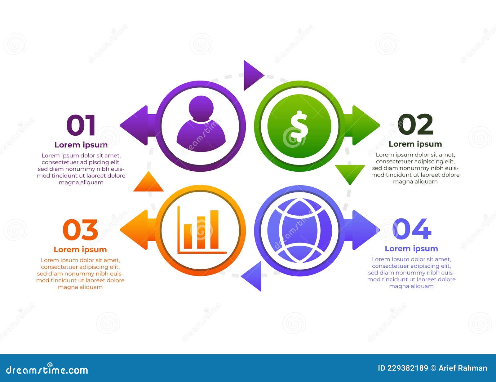 Circle Gradient Infographic Design Stock Vector - Illustration of ...