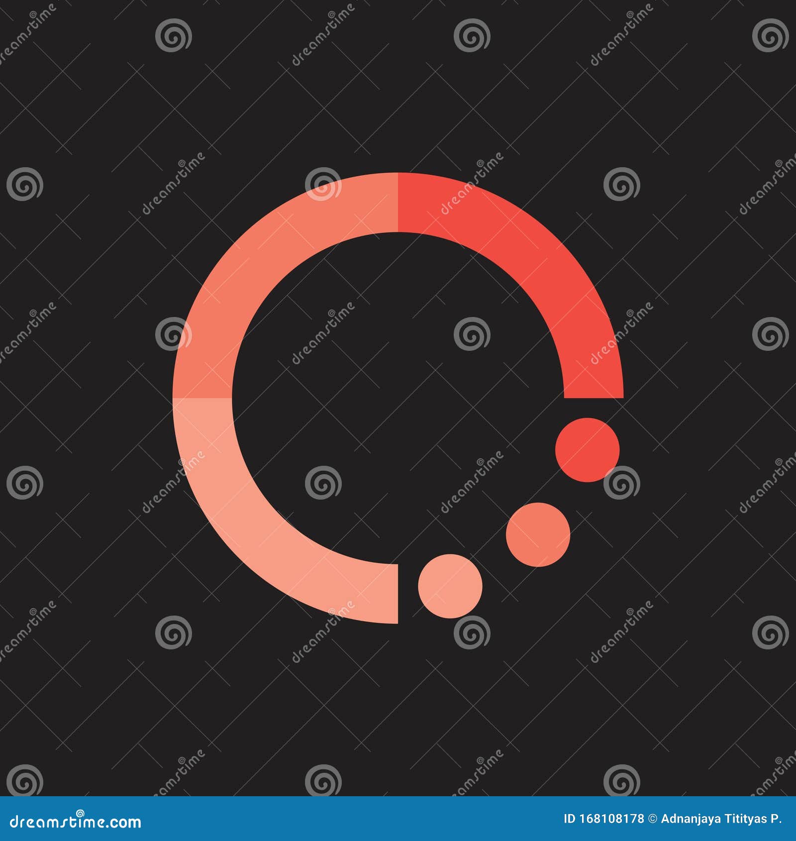 Circle Gradient Process Dots Motion Logo Vector Stock Vector ...