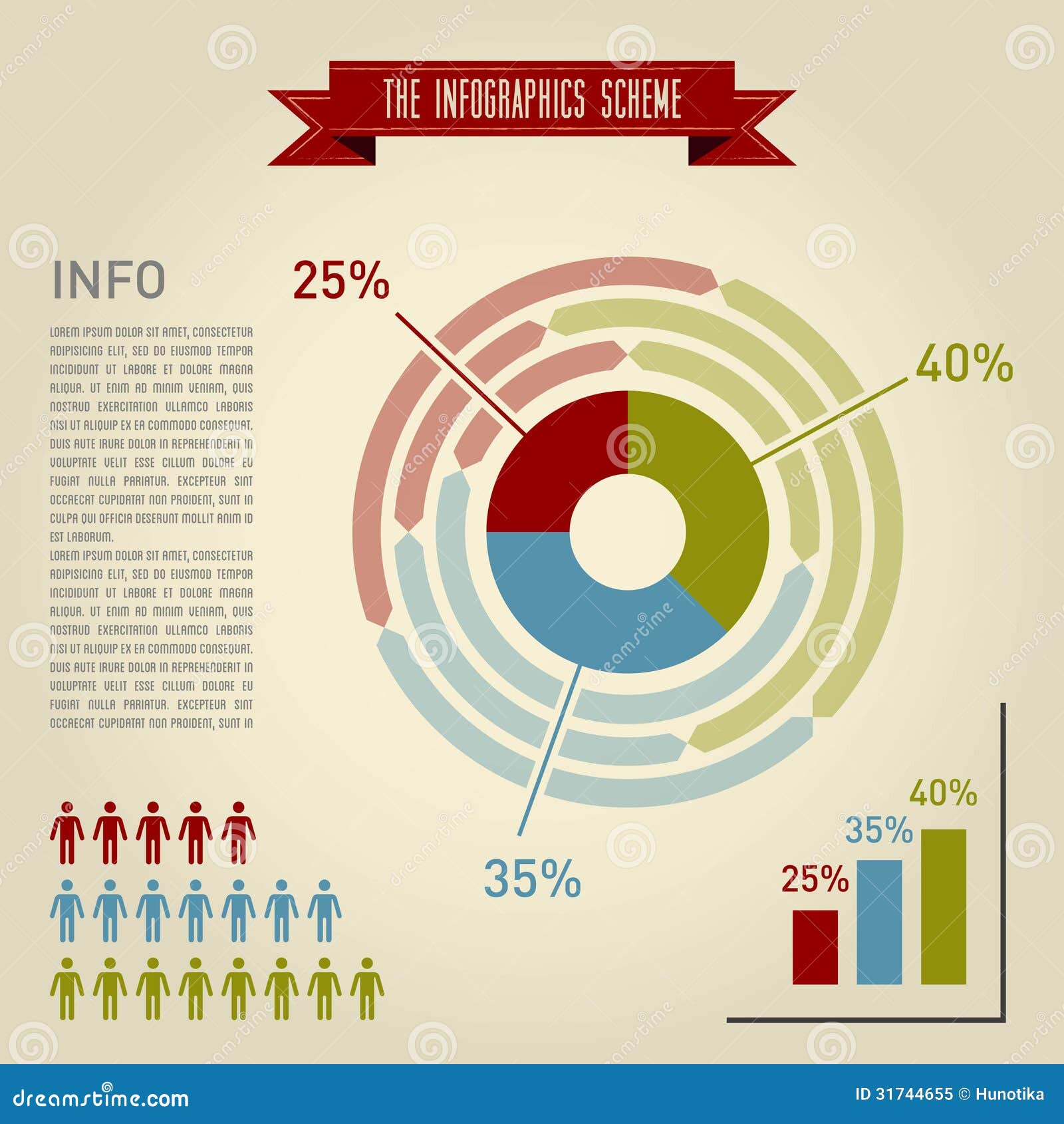 Circle Graph Colorful Info-graphic Layout Stock Illustration ...