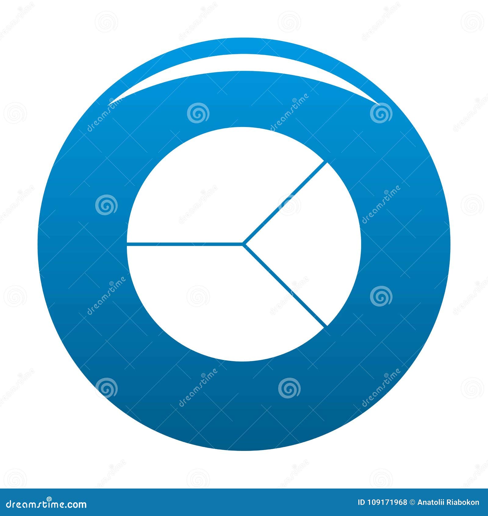 Circle Graph Icon Blue Vector Stock Vector - Illustration of growth ...