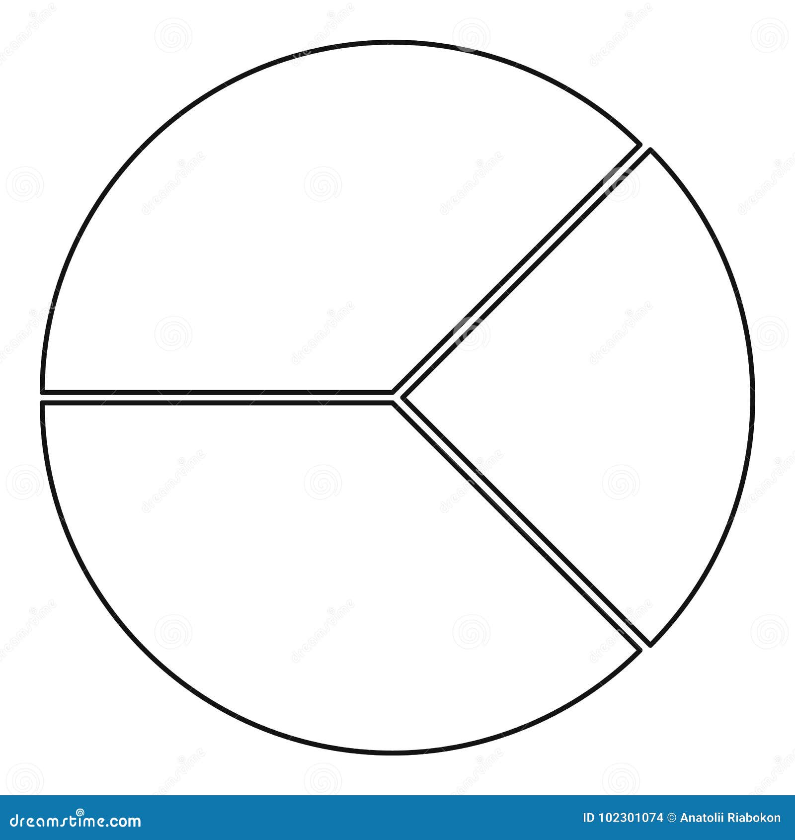 Circle Graph Icon Vector Thin Line Stock Vector - Illustration of ...