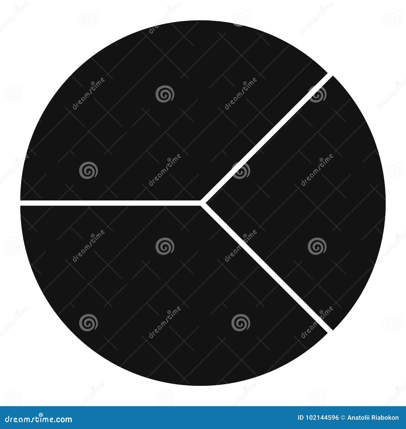 Circle Graph Icon Vector Simple Stock Vector - Illustration of black ...