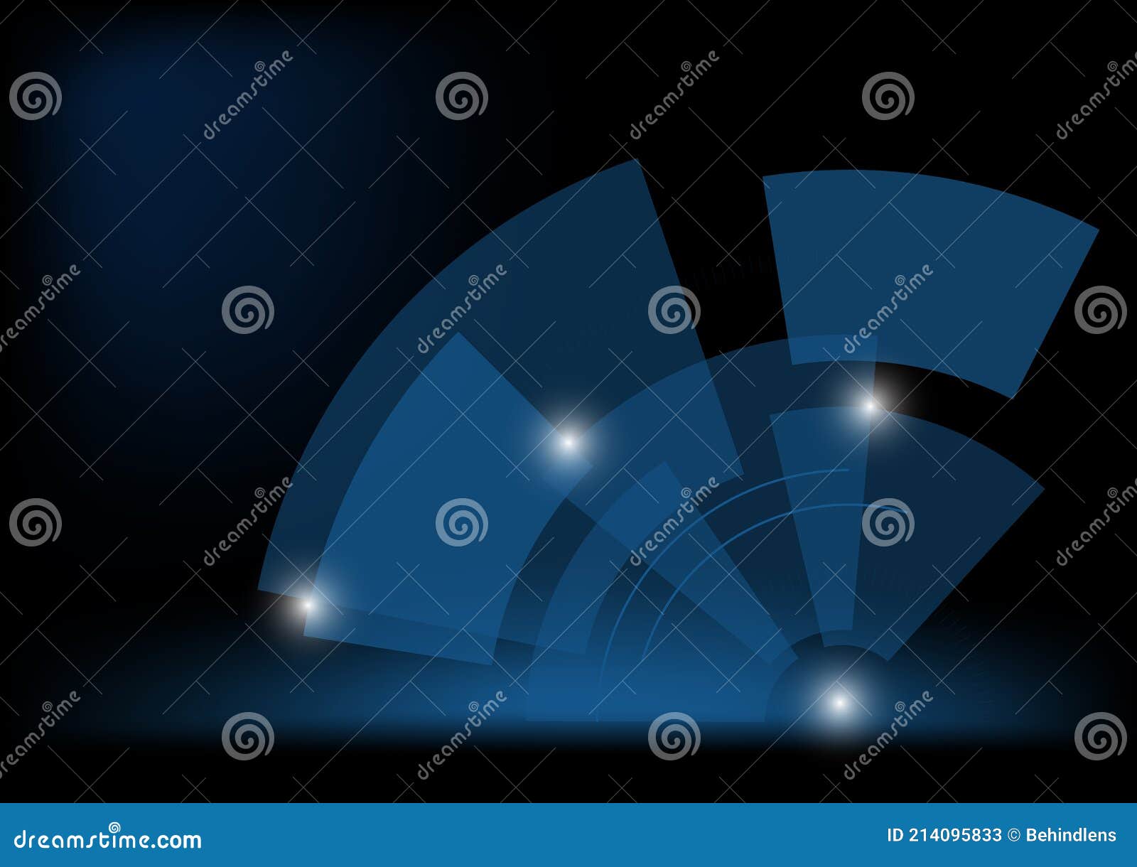 Circle Graphic with Electronic Light for Presentation Design Template ...