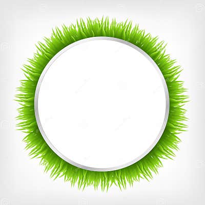 Circle with Grass stock vector. Illustration of grass - 19168446