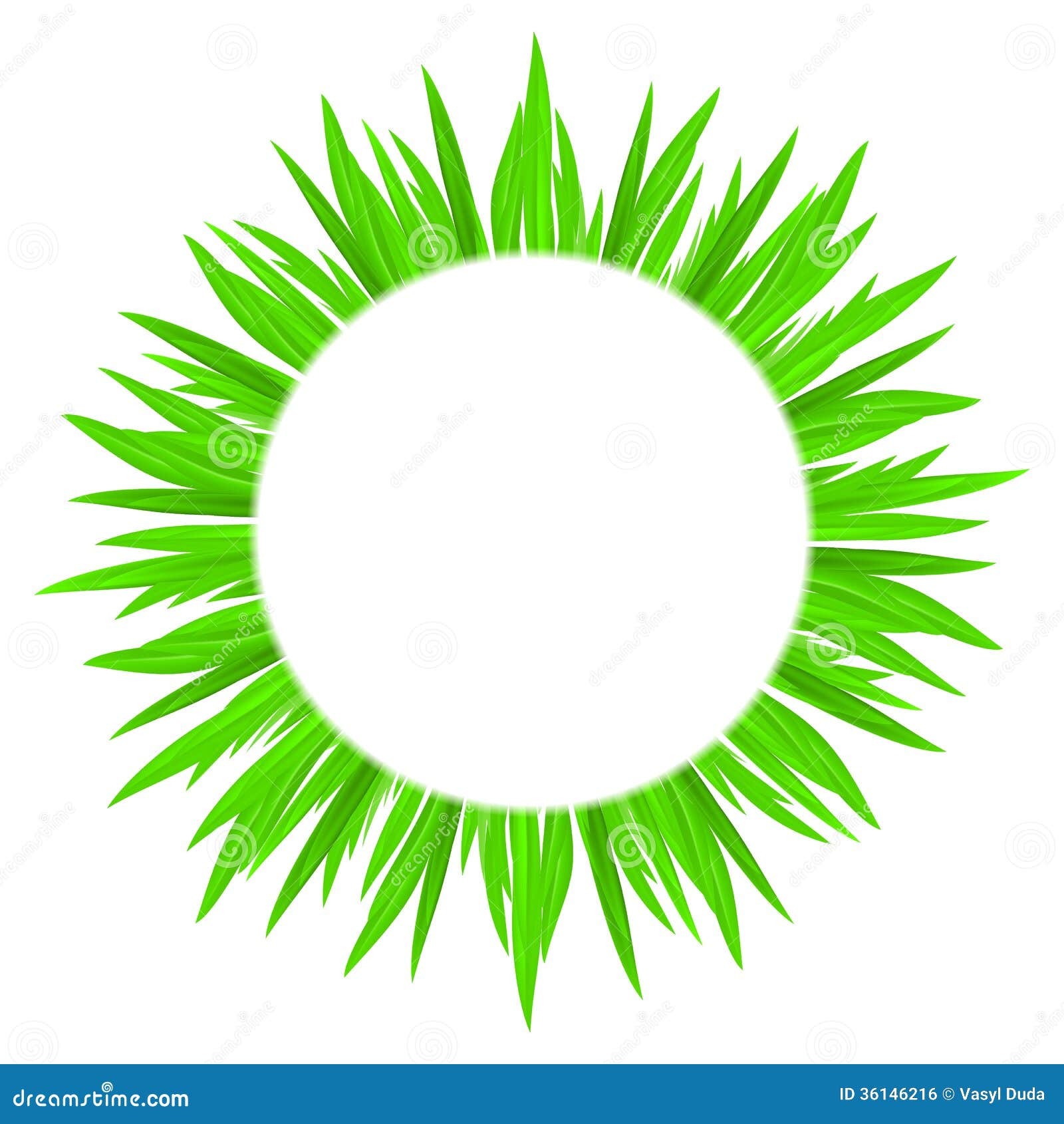 Circle of grass. stock vector. Illustration of circle - 36146216