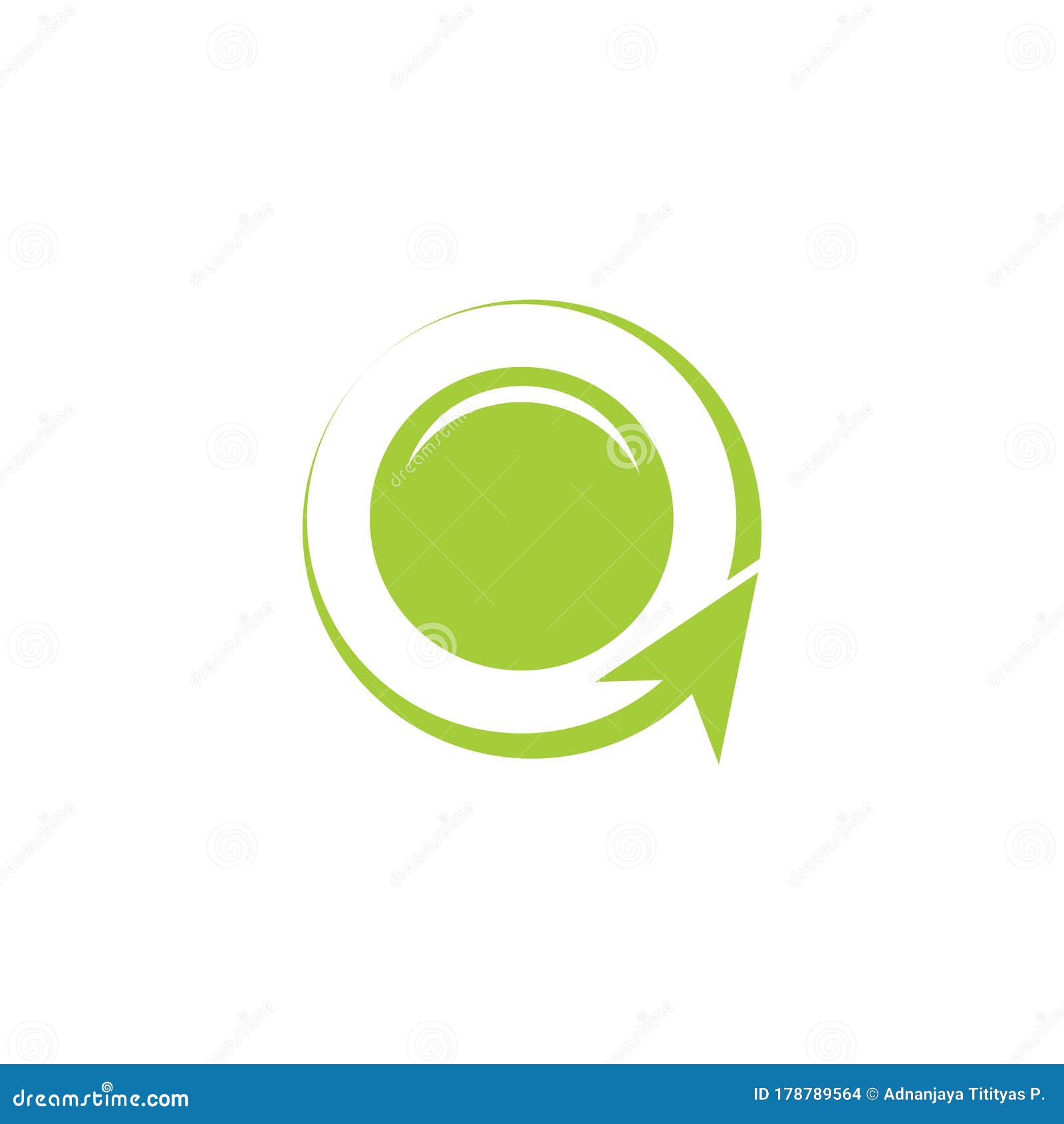 Circle Green Arrow Shine Logo Vector Stock Vector - Illustration of ...