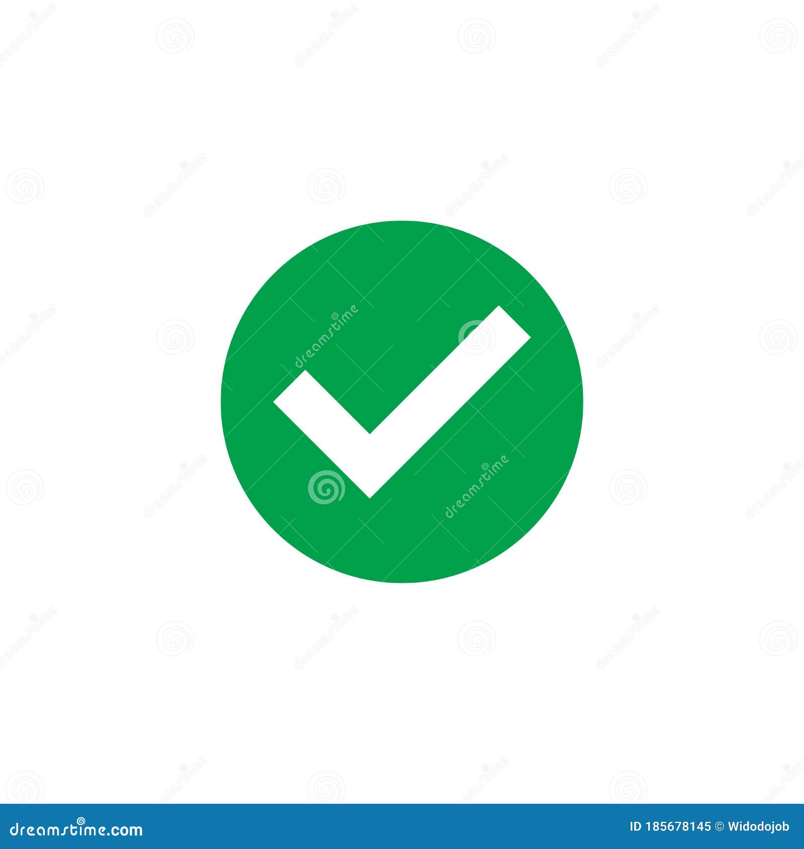 Circle Green Checkmark Icon Button Stock Vector - Illustration of ...