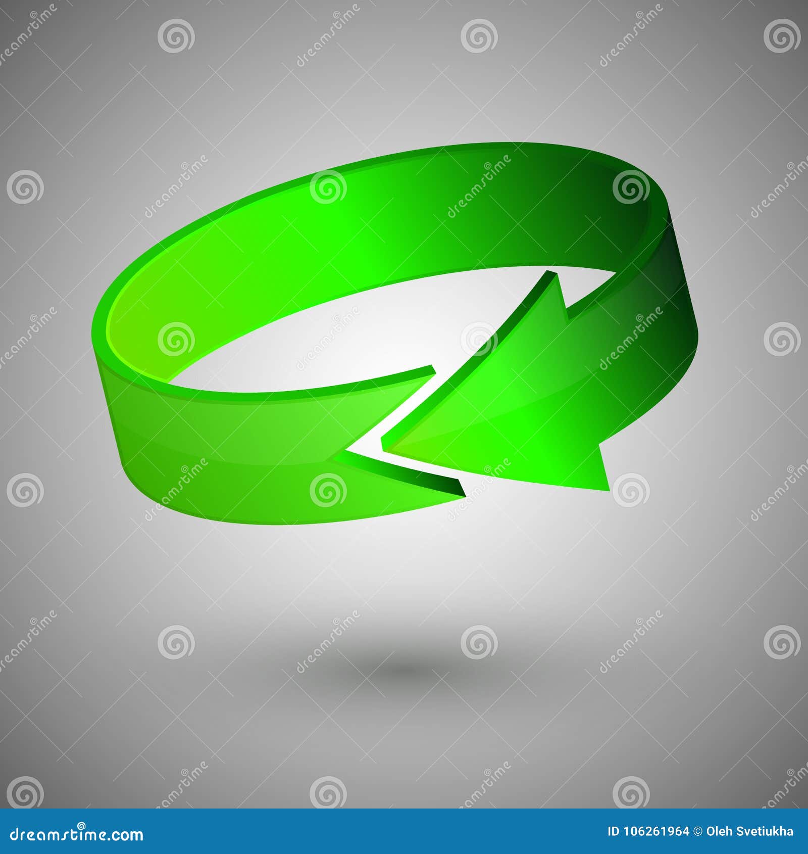 Circle Green 3d Arrow, Vector Stock Vector - Illustration of arrow ...