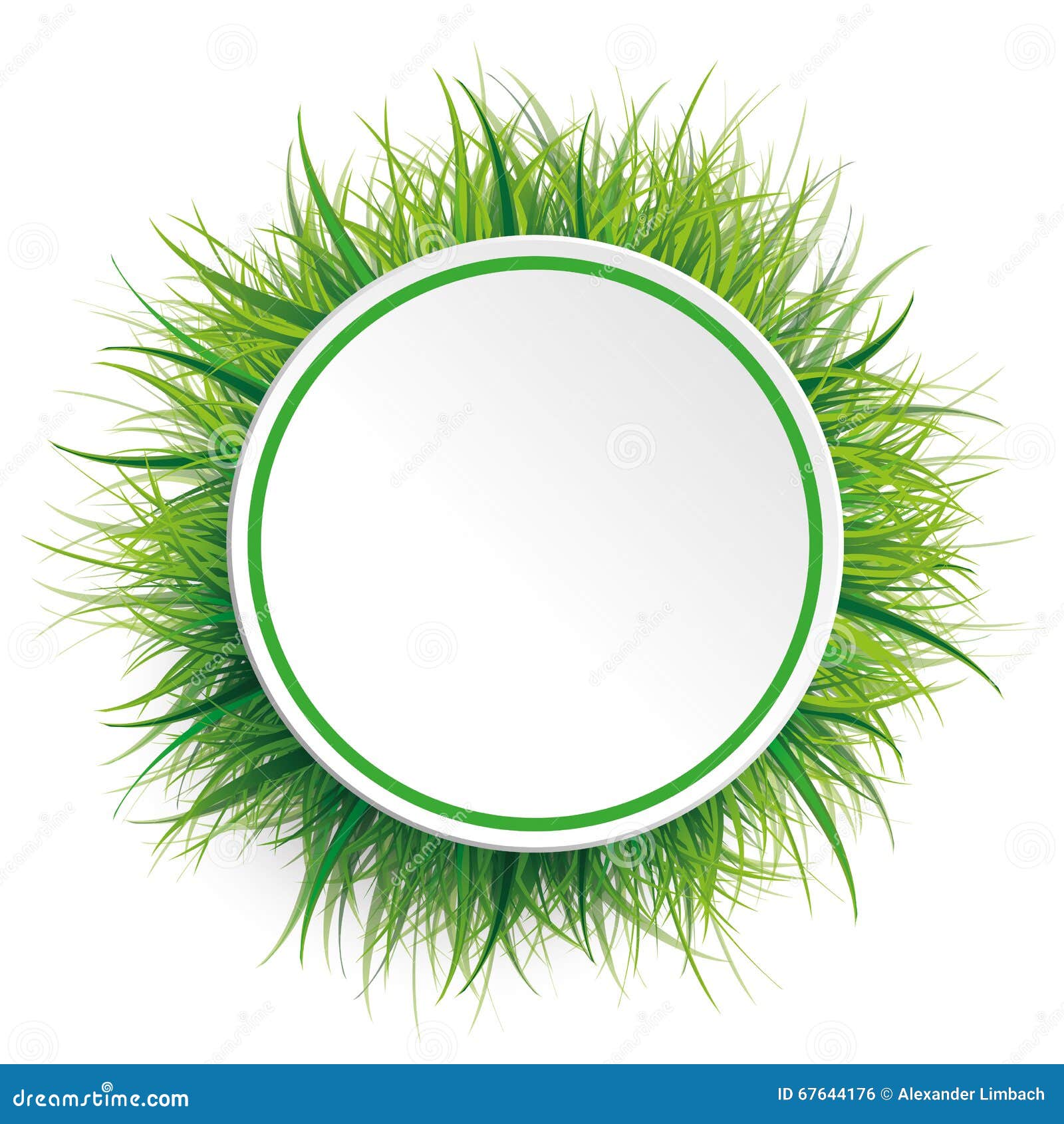 Circle Green Grass stock vector. Illustration of nature - 67644176