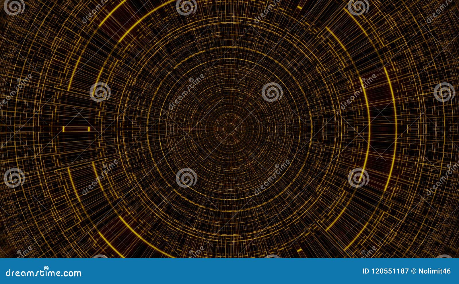 Circle with Grid, Abstract Business Science or Computer Technology ...
