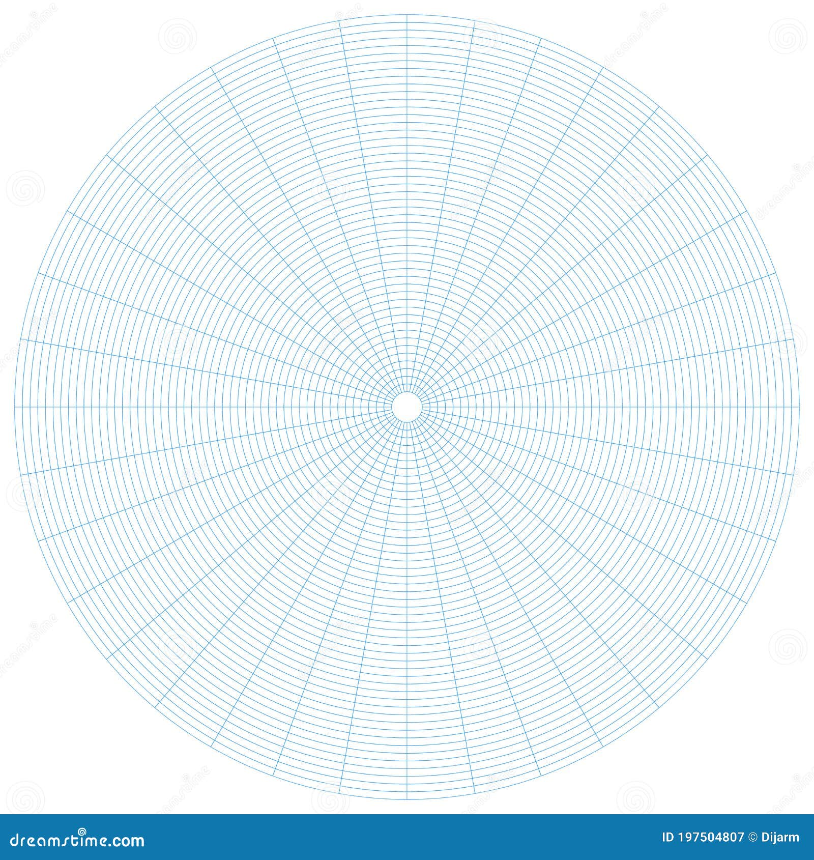Circle Grid. Polar Coordinates. Engineering Graph Paper Stock ...