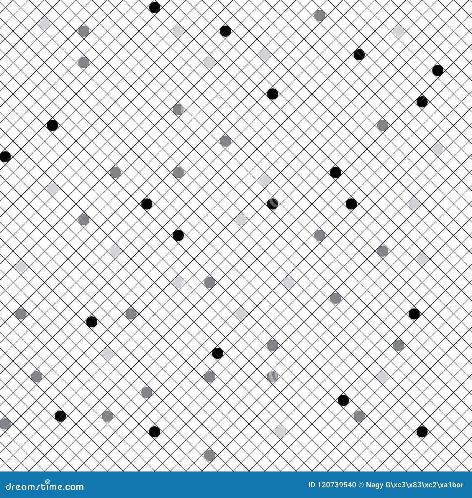 CIRCLE in GRID SEAMLESS VECTOR PATTERN. Stock Vector - Illustration of ...