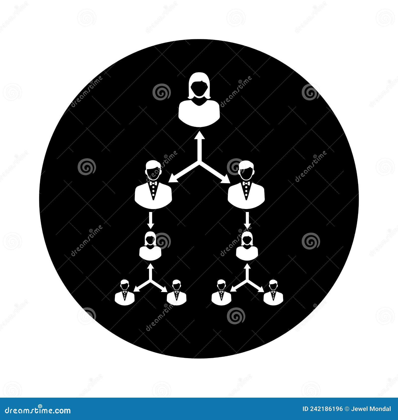 Circle, Group, Structure Icon. Black Vector Sketch Stock Vector ...